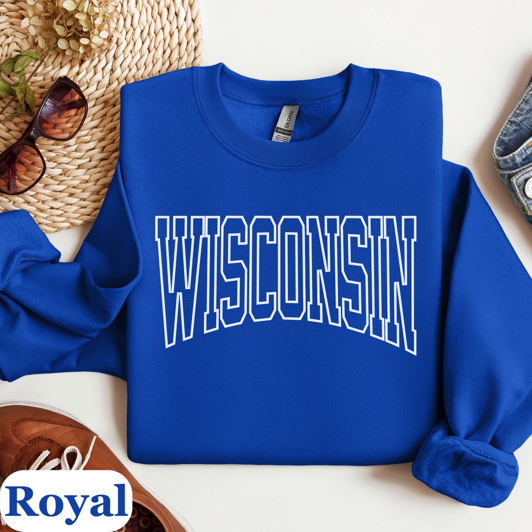 Wisconsin State Sweatshirt, Wisconsin Sweater WI Sweatshirt Midwest ...