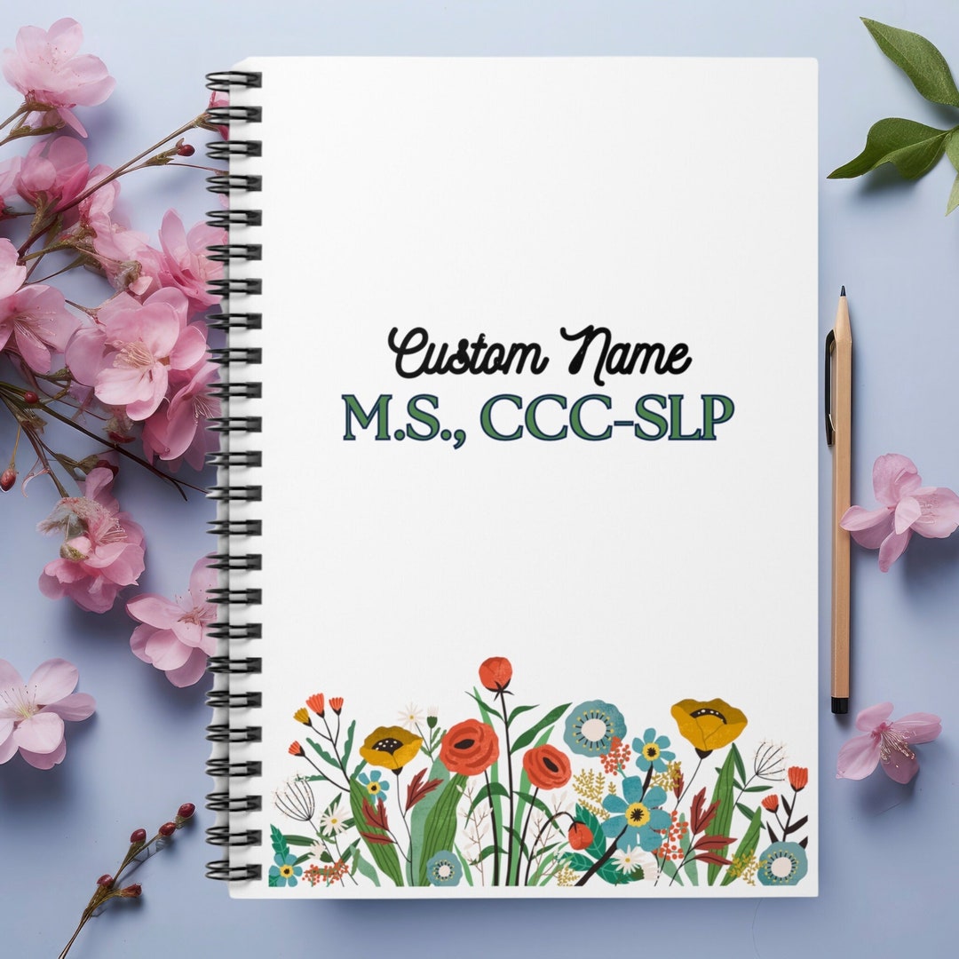 M.S. CCC-SLP Personalized Notebook Customized Ccc Slp Spiral - Etsy