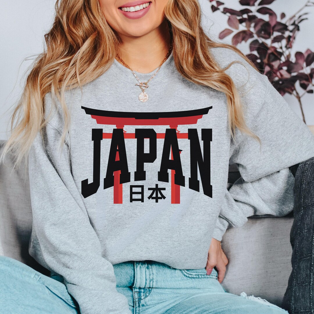 Kanji Sign Japan Tori Shinto Sweatshirt, Japanese Tori Gate Shirt Torii ...