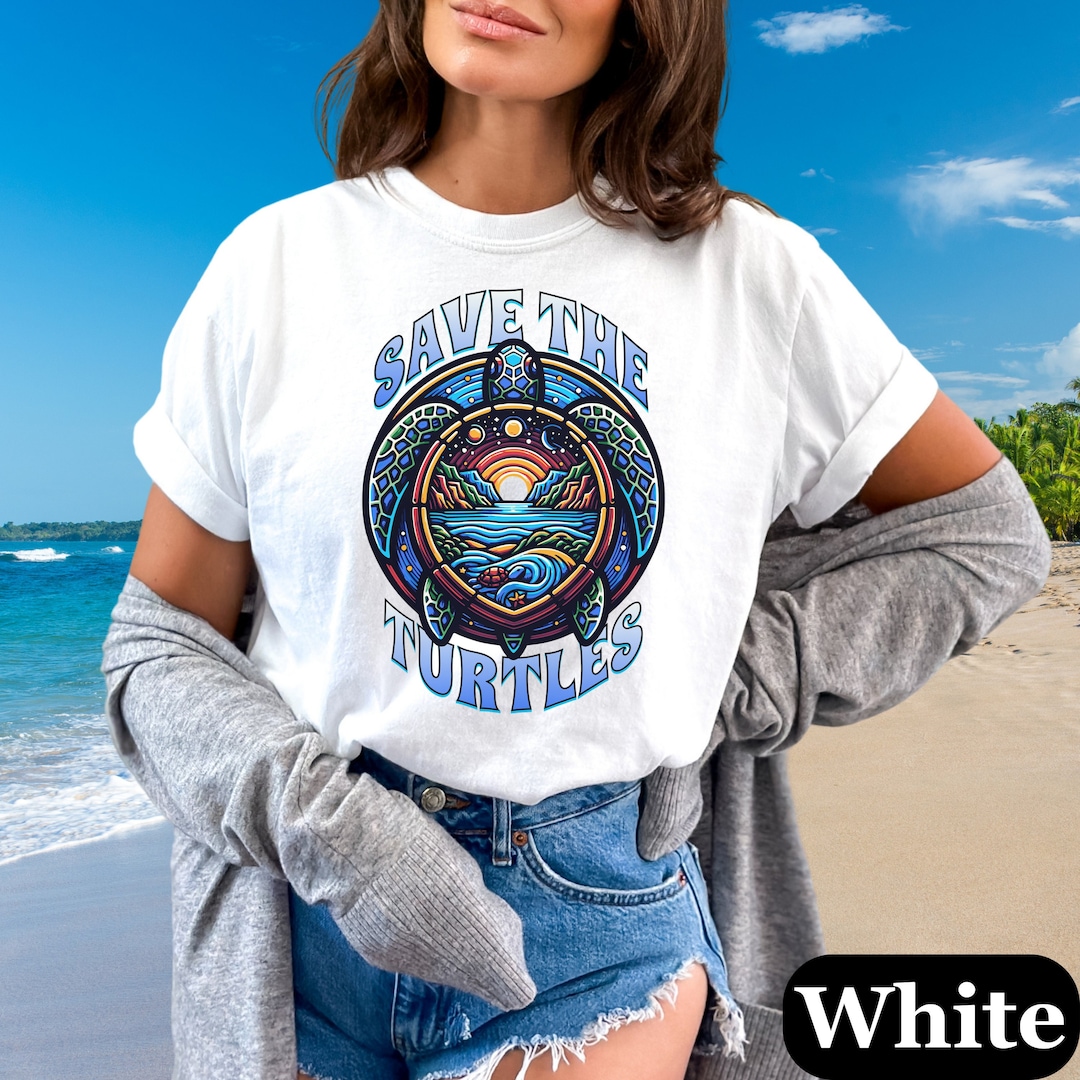 Save the Turtles Tshirt, Sea Turtle Shirt Seaturtle Ocean Animal Shirt ...