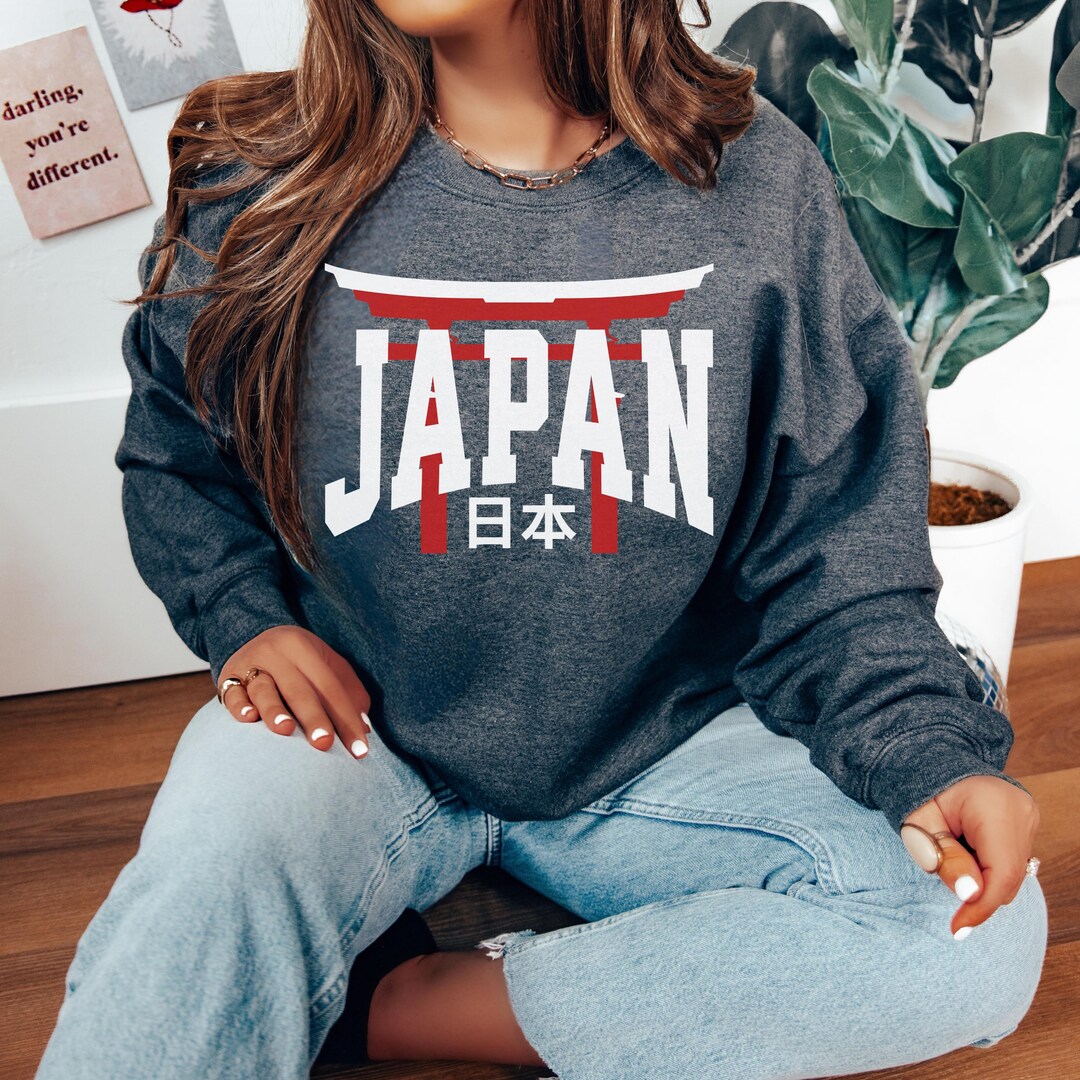 Kanji Sign Japan Tori Shinto Sweatshirt, Japanese Tori Gate Shirt Torii ...
