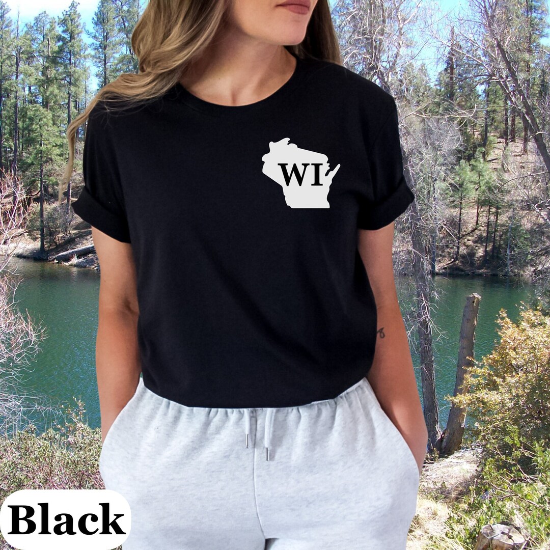 Wisconsin State Shirt Wisconsin Shirt WI State Name Shirt Vintage USA ...