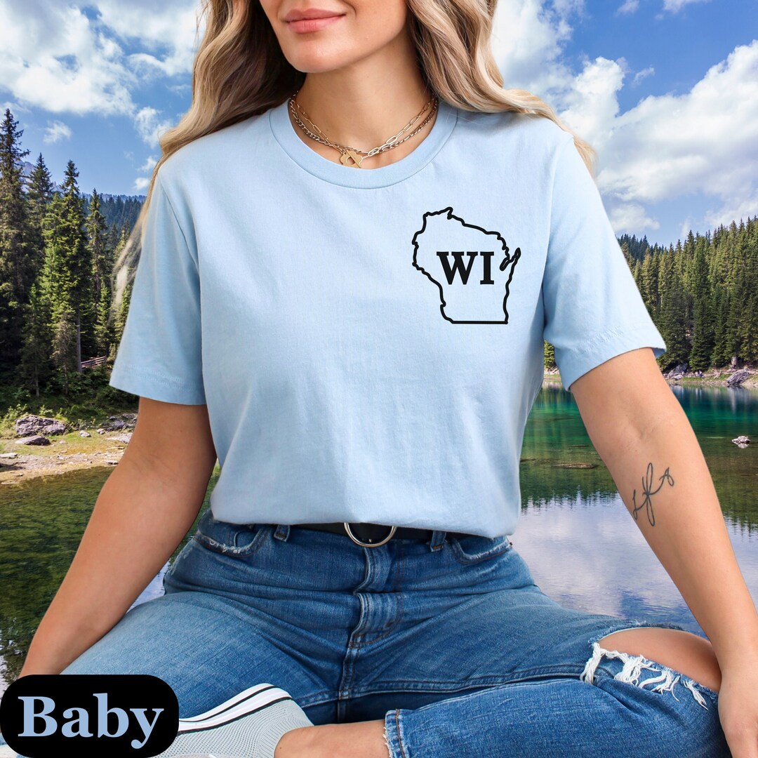 Wisconsin State Shirt Wisconsin Shirt WI State Name Shirt Vintage USA ...