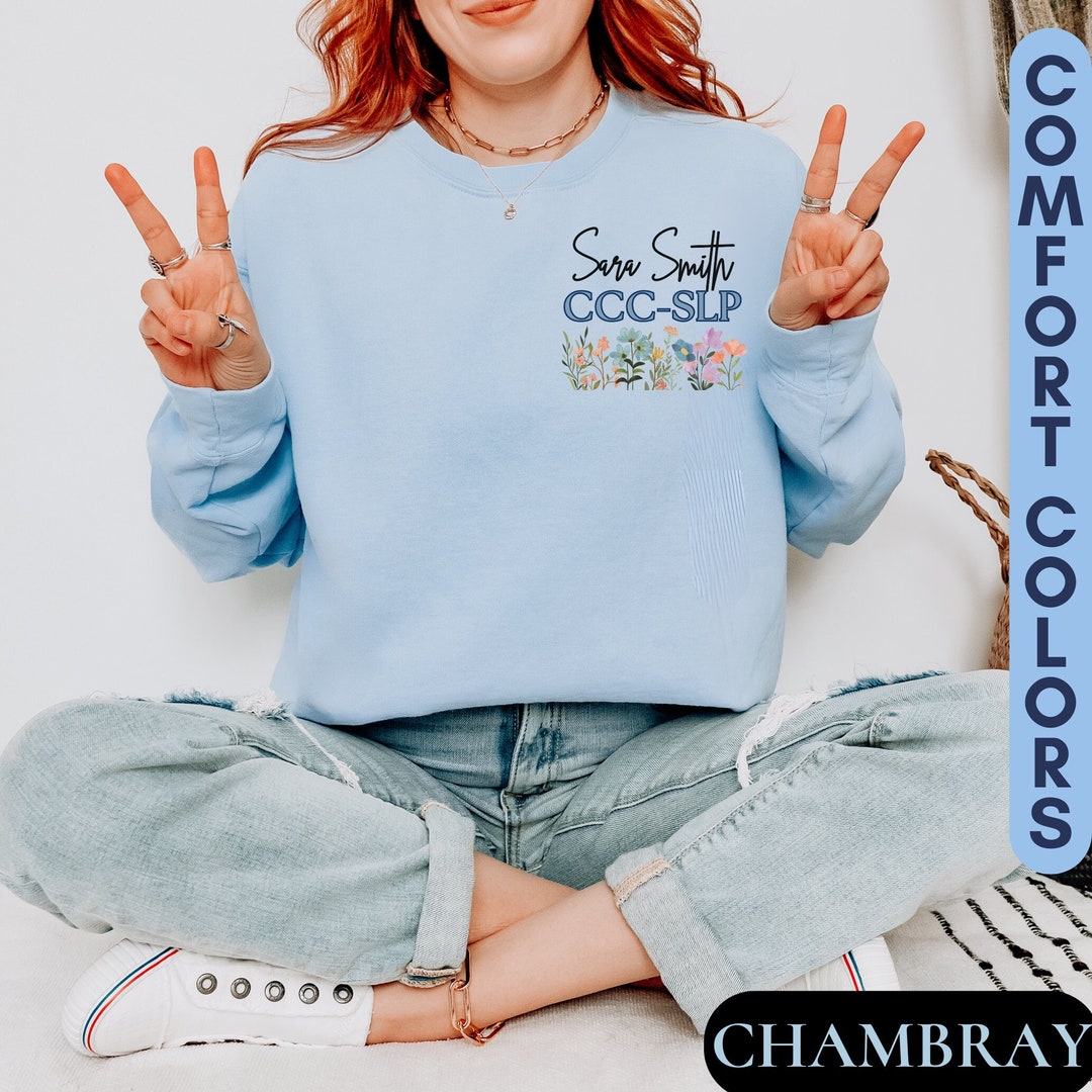 Custom Ccc-slp Sweatshirt, Speech Language Pathologist Sweatshirt ...