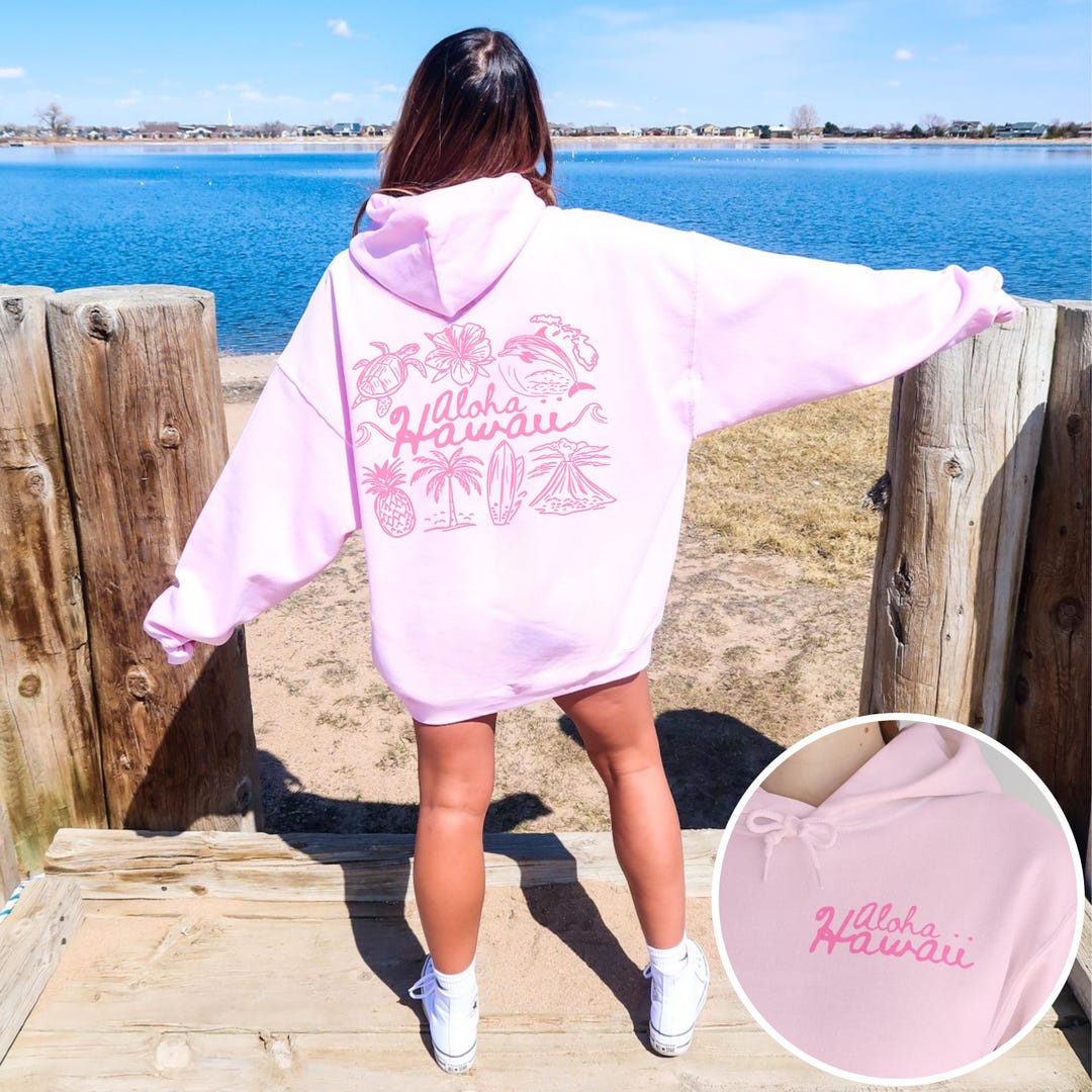 Aloha Hawaii Hoodie, Hawaiian Hooded Sweatshirt Aloha Sweatshirt Hawaii ...