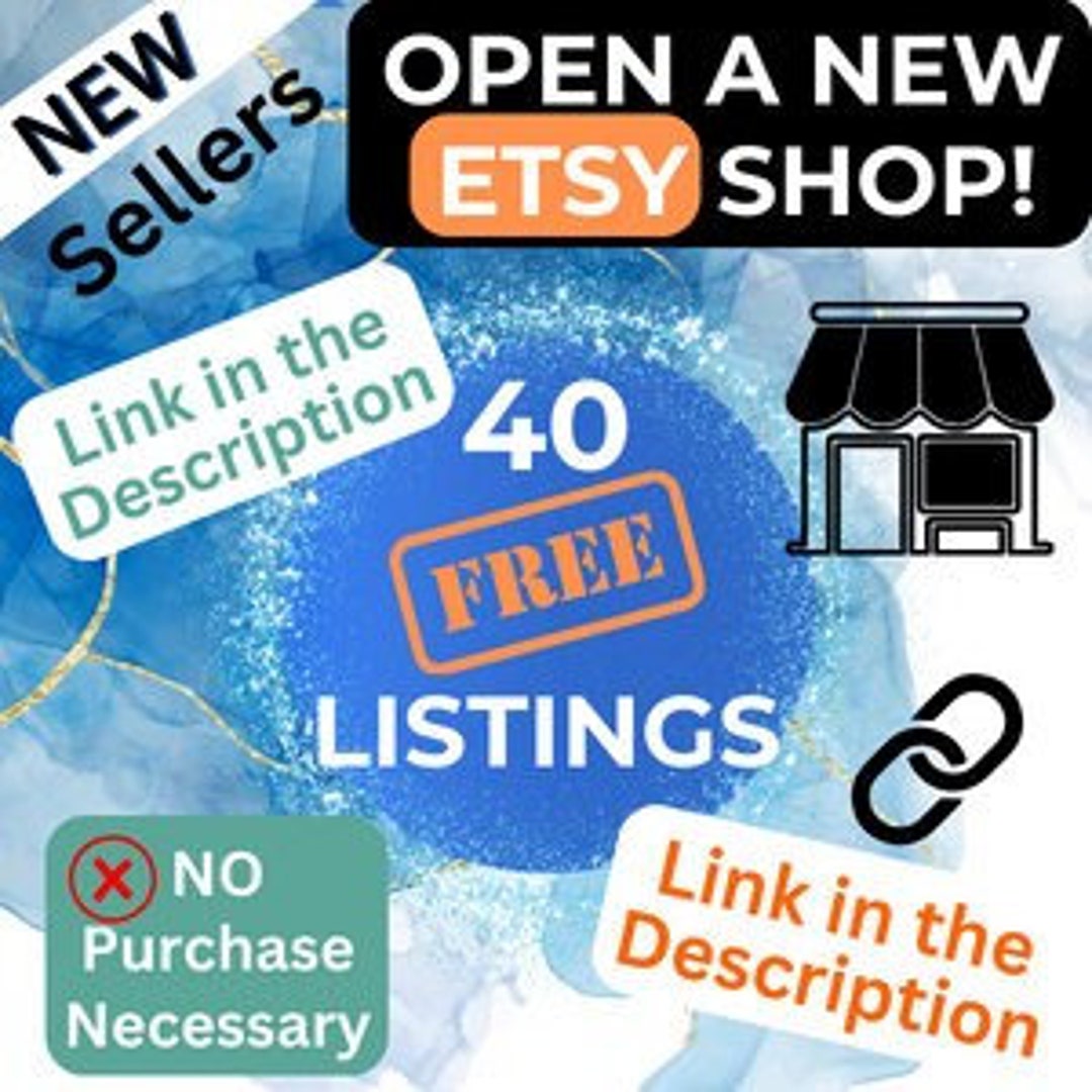 40 Free Listings Open Etsy Shop Link Etsy Listing for Free Link in ...