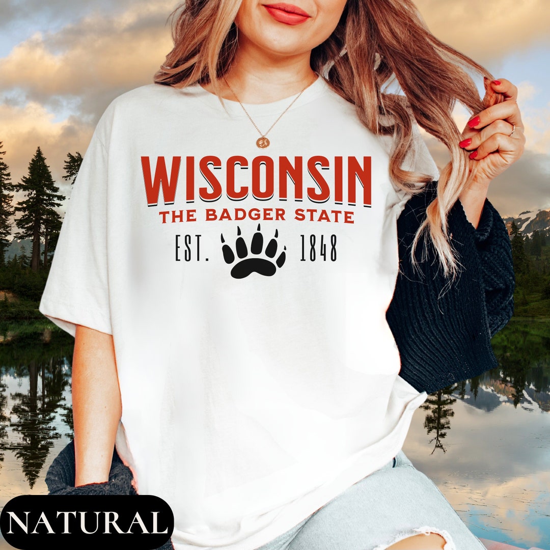 The Badger State Wisconsin State Shirt, Wisconsin T-shirt WI Shirt ...