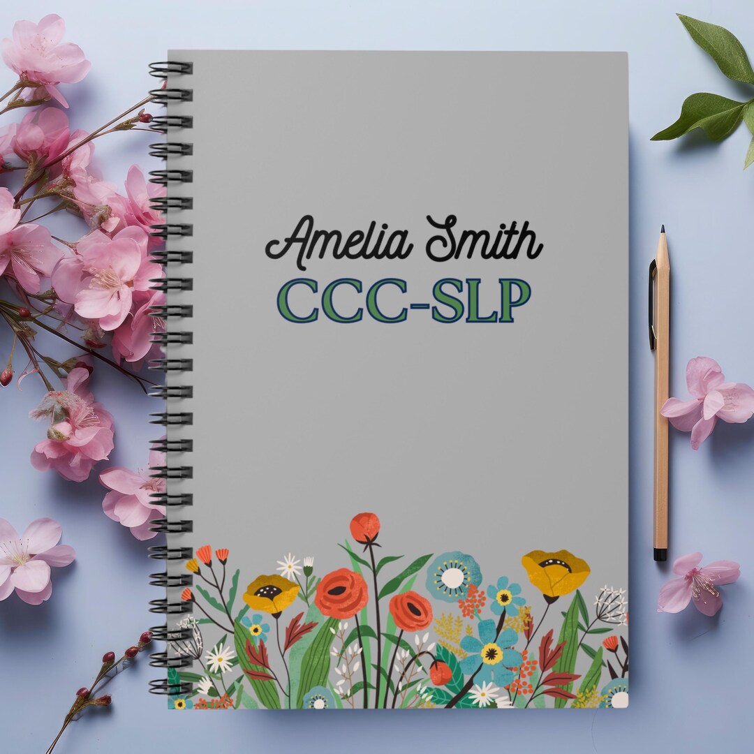 Personalized Slp Notebook Spiral, Custom Speech Therapy Ccc Slp Data ...
