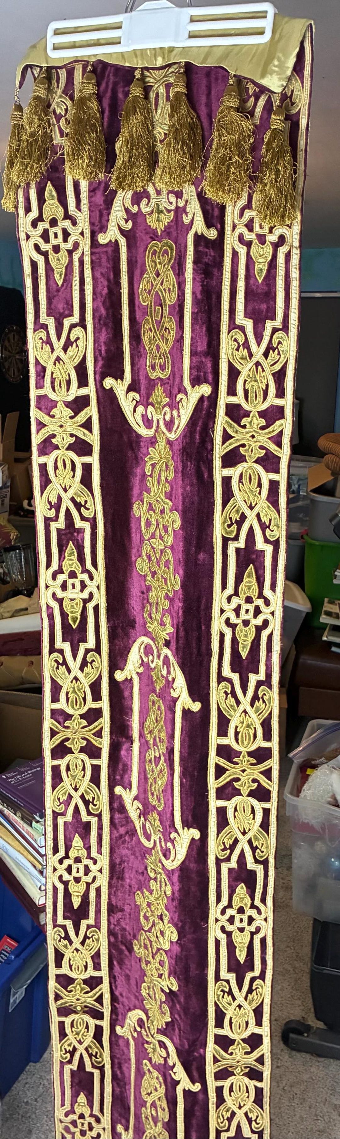 Rare Vintage Florence Velvet Runner Claret From English Home - Etsy