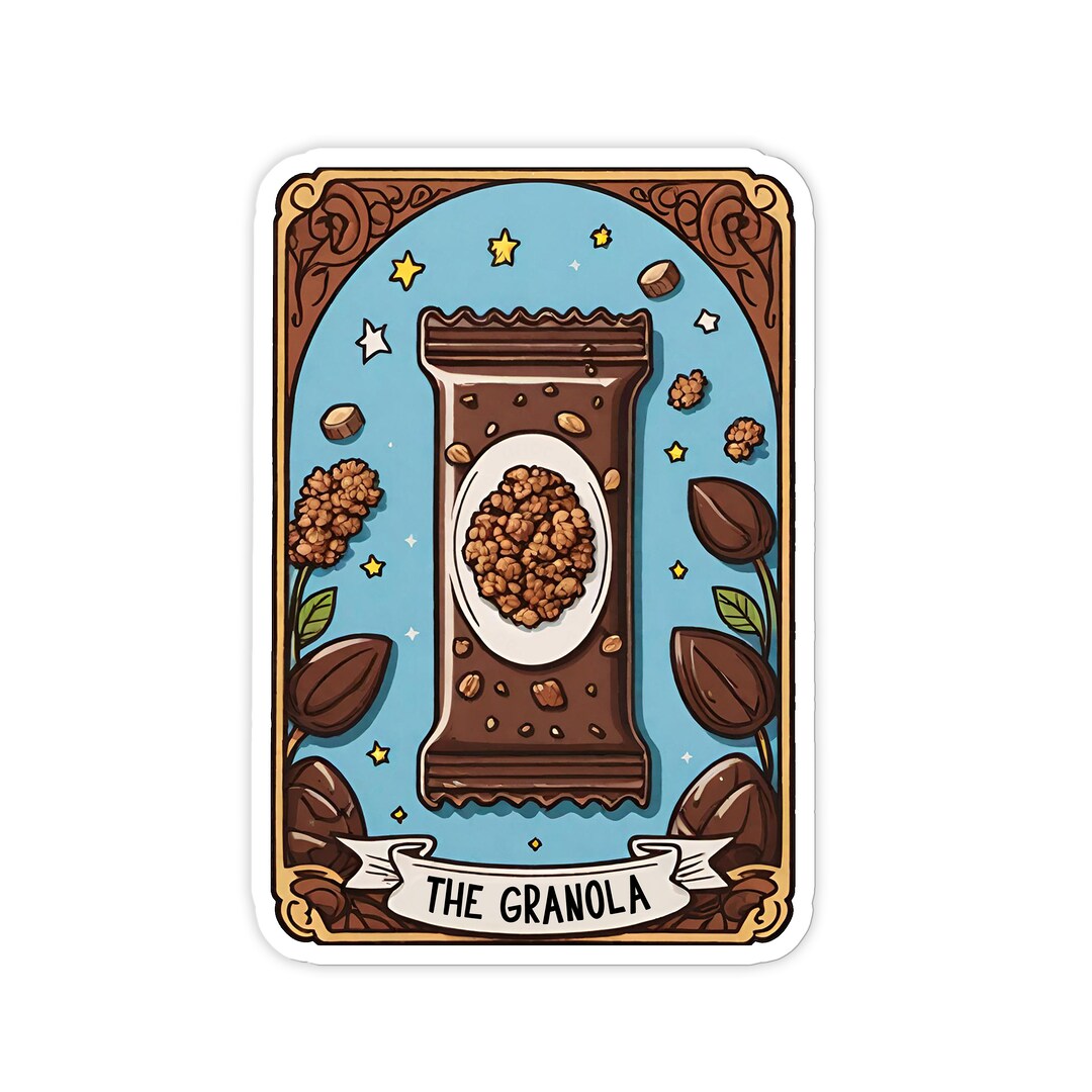 The Granola Tarot Card Sticker, 3" Vinyl Sticker, Water Bottle Sticker ...