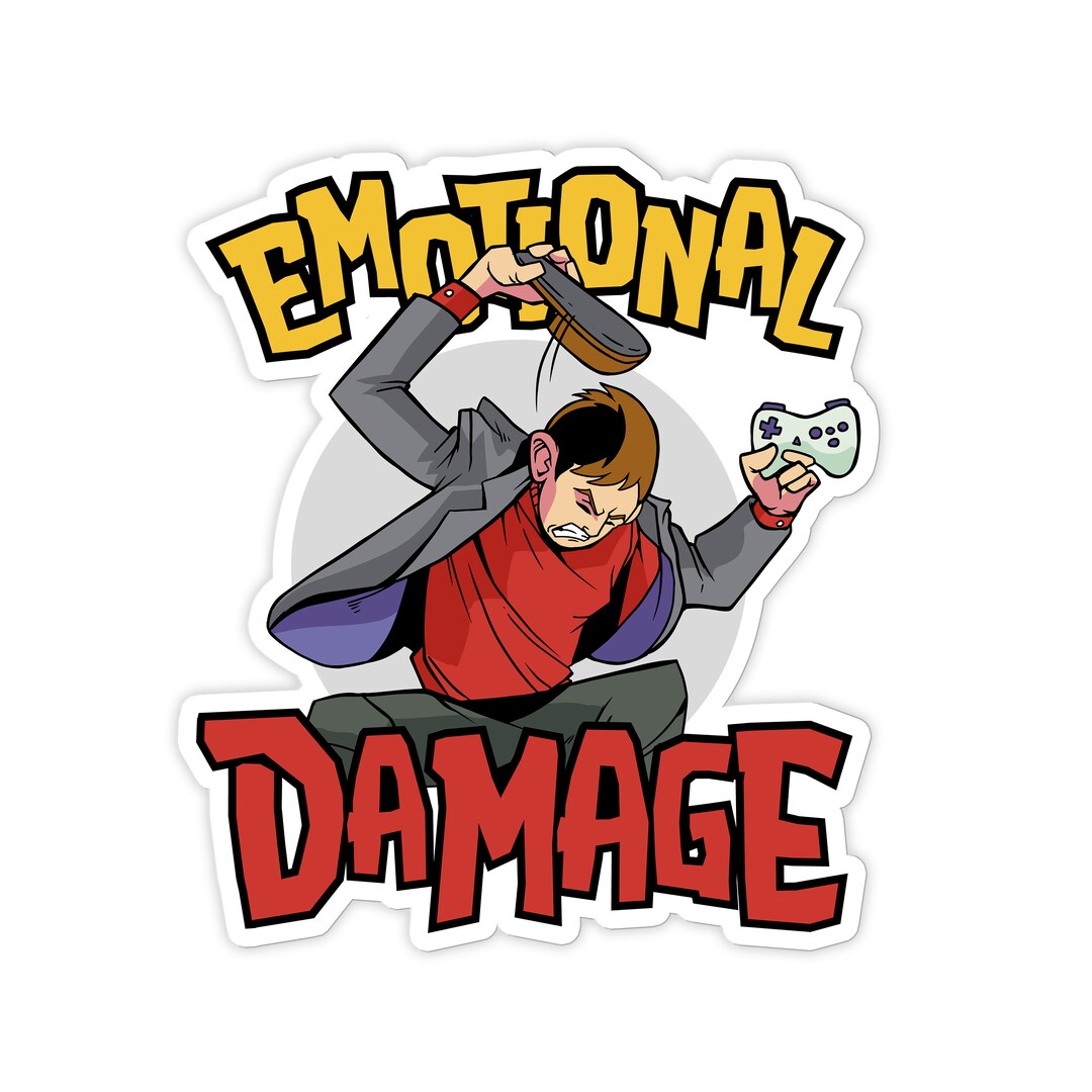 3" Vinyl Sticker, Emotional Damage Sticker, Water Bottle Sticker ...