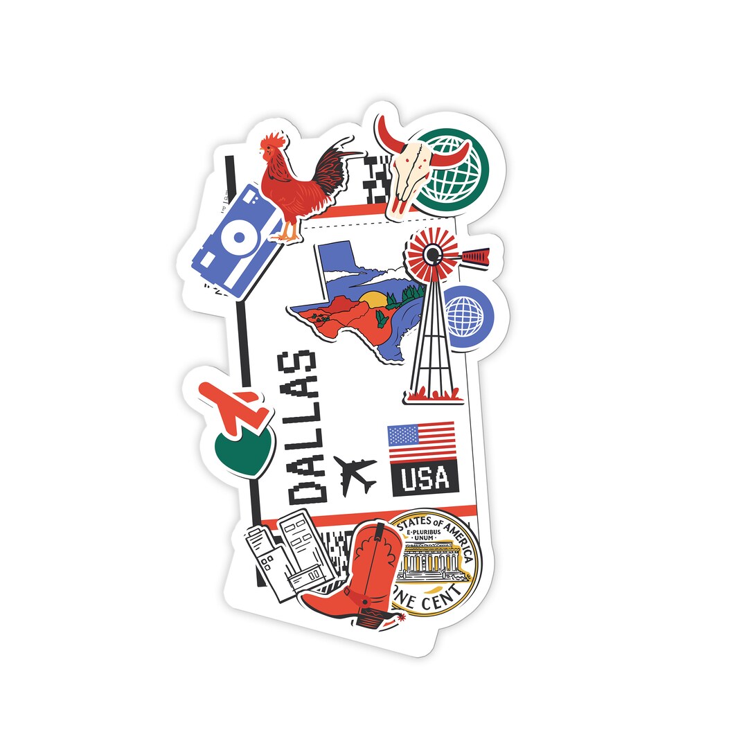 Dallas Ticket Vinyl Sticker: Waterproof Vinyl Decal, Laptop, Water ...