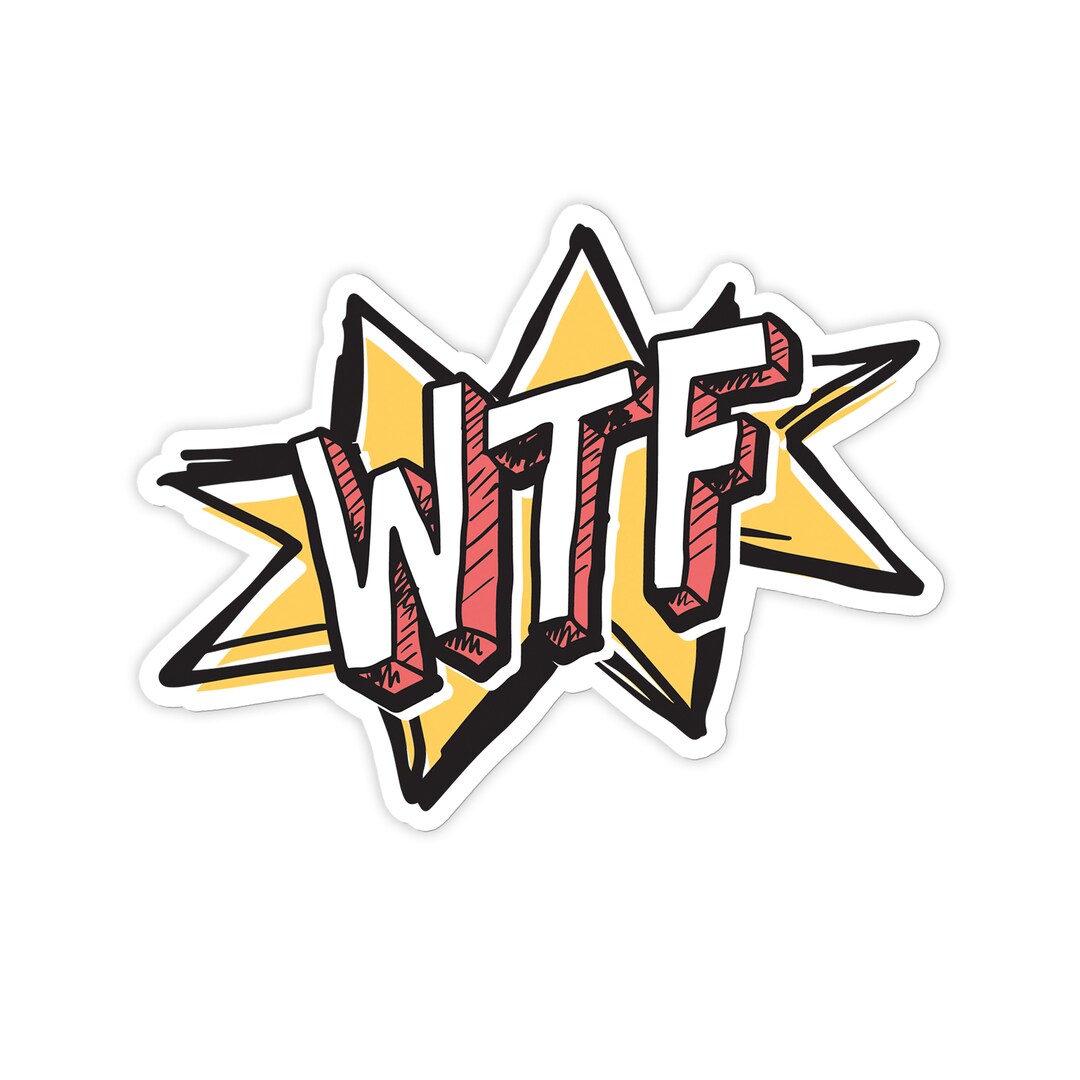WTF Sticker: 2.5" Matte Waterproof Vinyl, Laptop Decal - Etsy