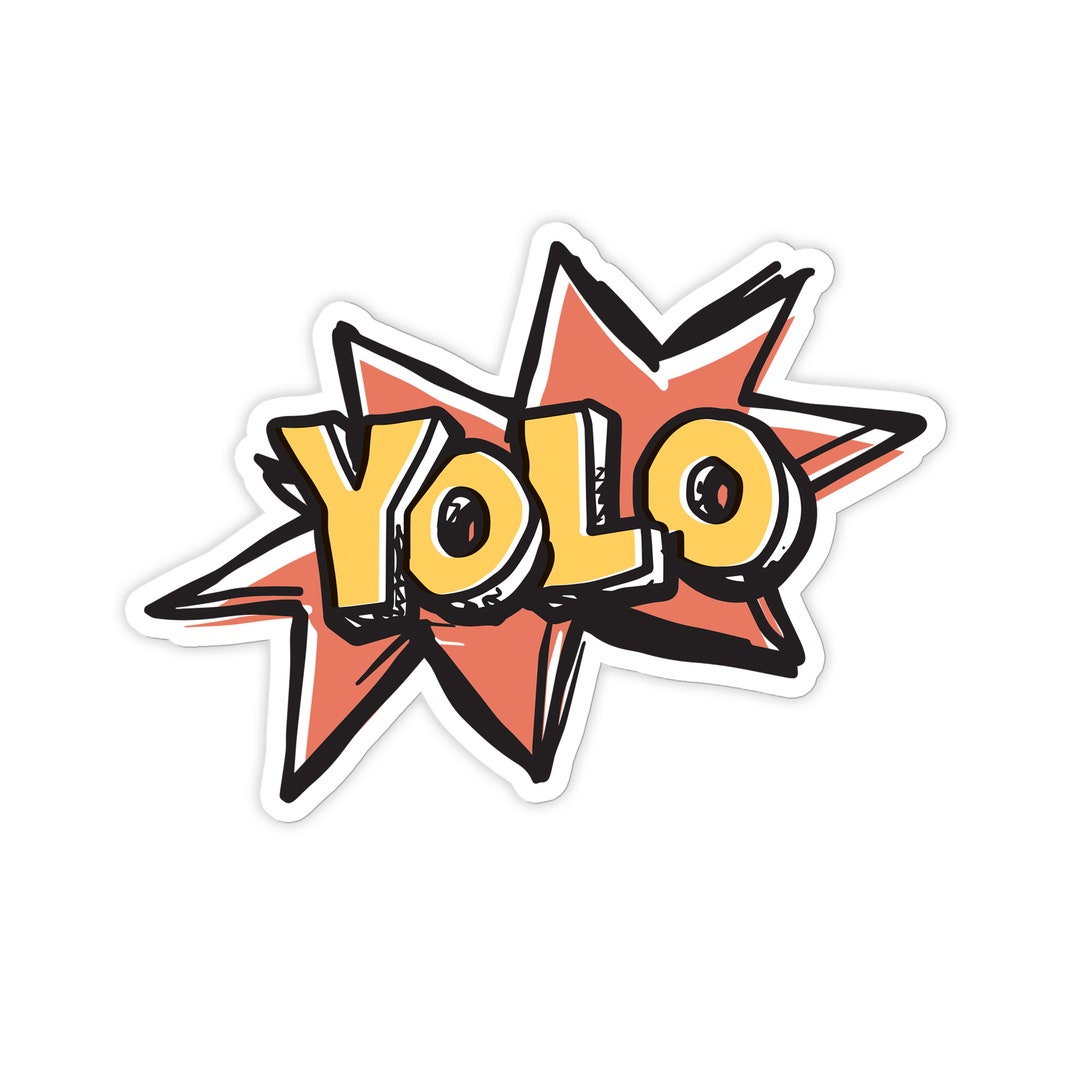 3" Vinyl Sticker, YOLO Sticker, Water Bottle Sticker, Laptop Sticker, Waterproof and ...