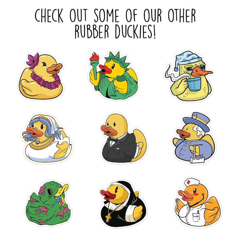 Nurse Rubber Ducky Sticker: Waterproof Vinyl Decal, Laptop, Waterbottle ...