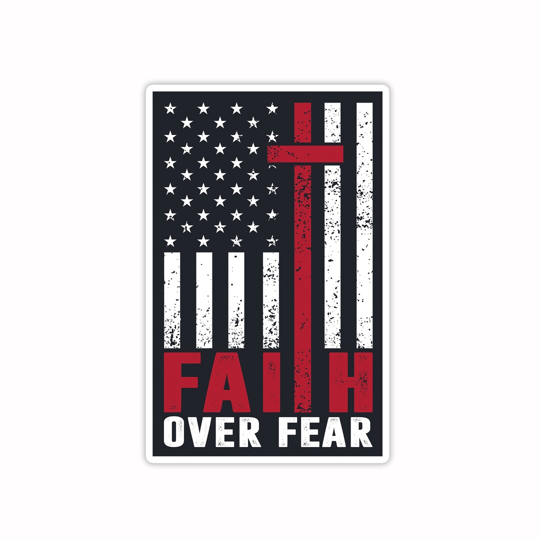 3" Vinyl Sticker, Faith Over Fear Sticker, Water Bottle Sticker, Laptop ...