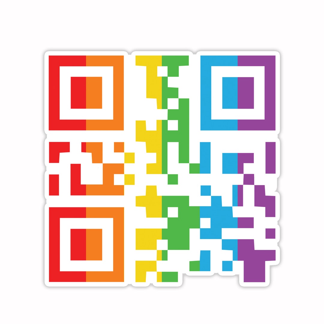 3" Vinyl Sticker, LGBTQ QR Code Sticker, Water Bottle Sticker, Laptop ...