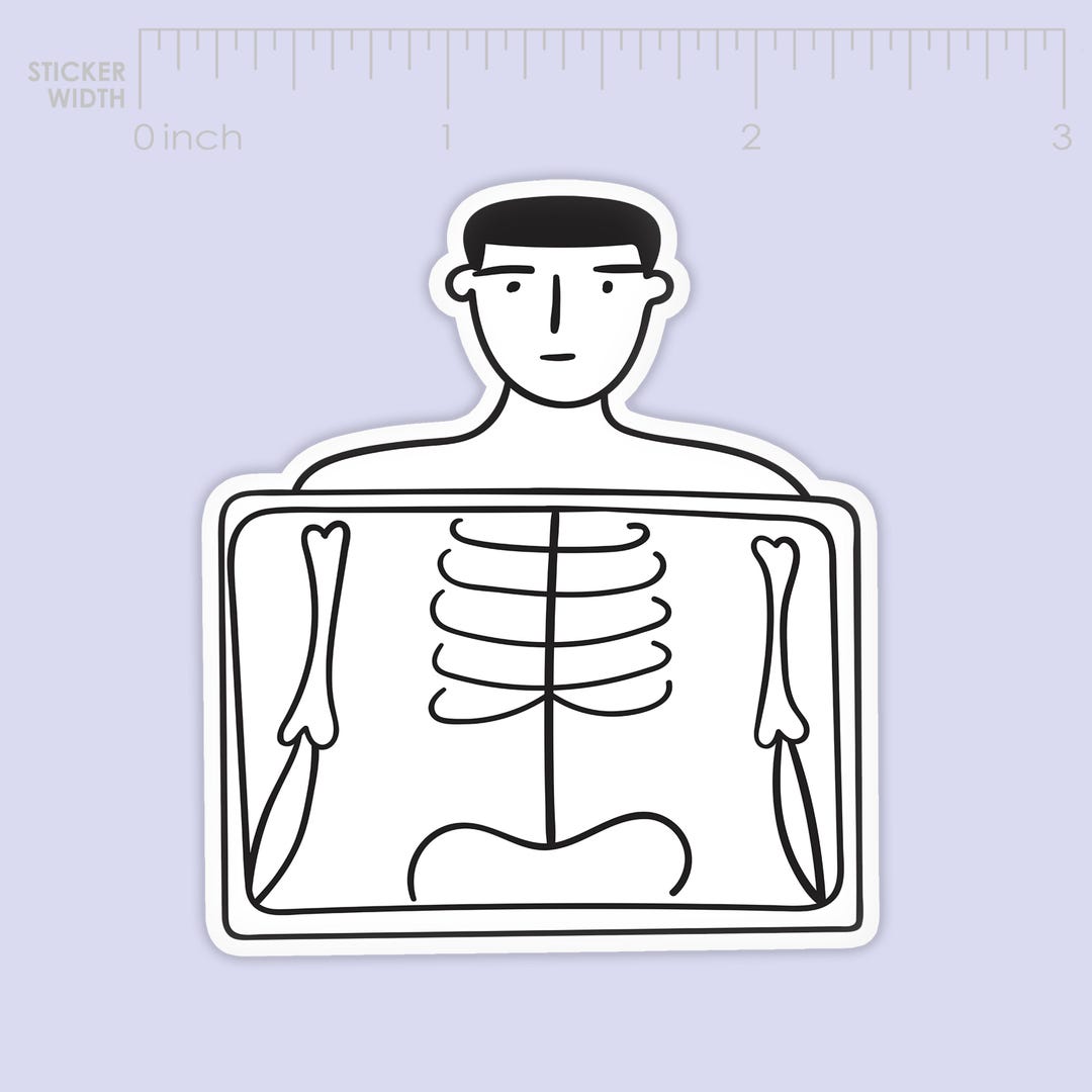 X-ray Sticker: Waterproof Vinyl Decal, Laptop/water Bottle, 2.5" - Etsy