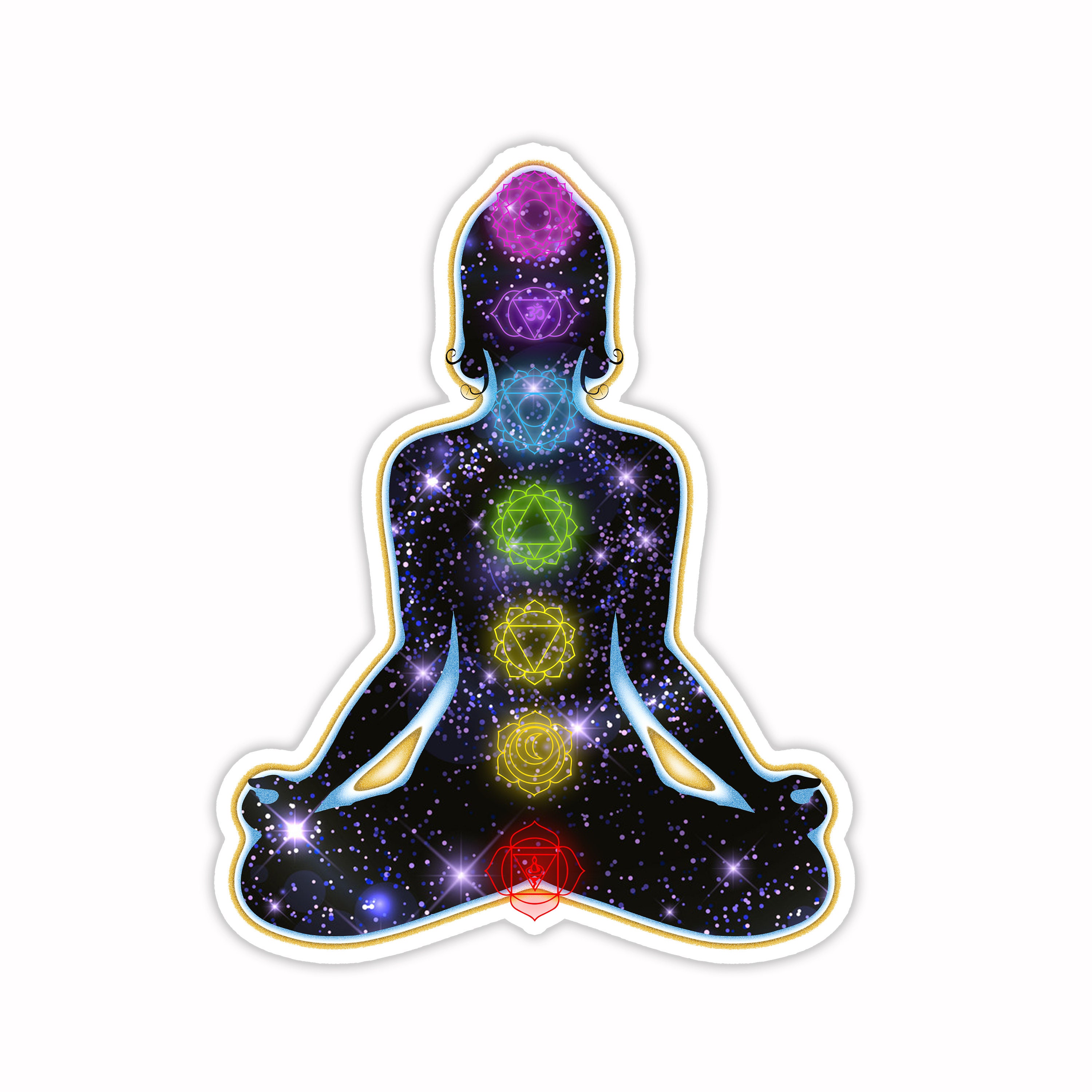 3 Vinyl Sticker Chakra Sticker Water Bottle Sticker - Etsy