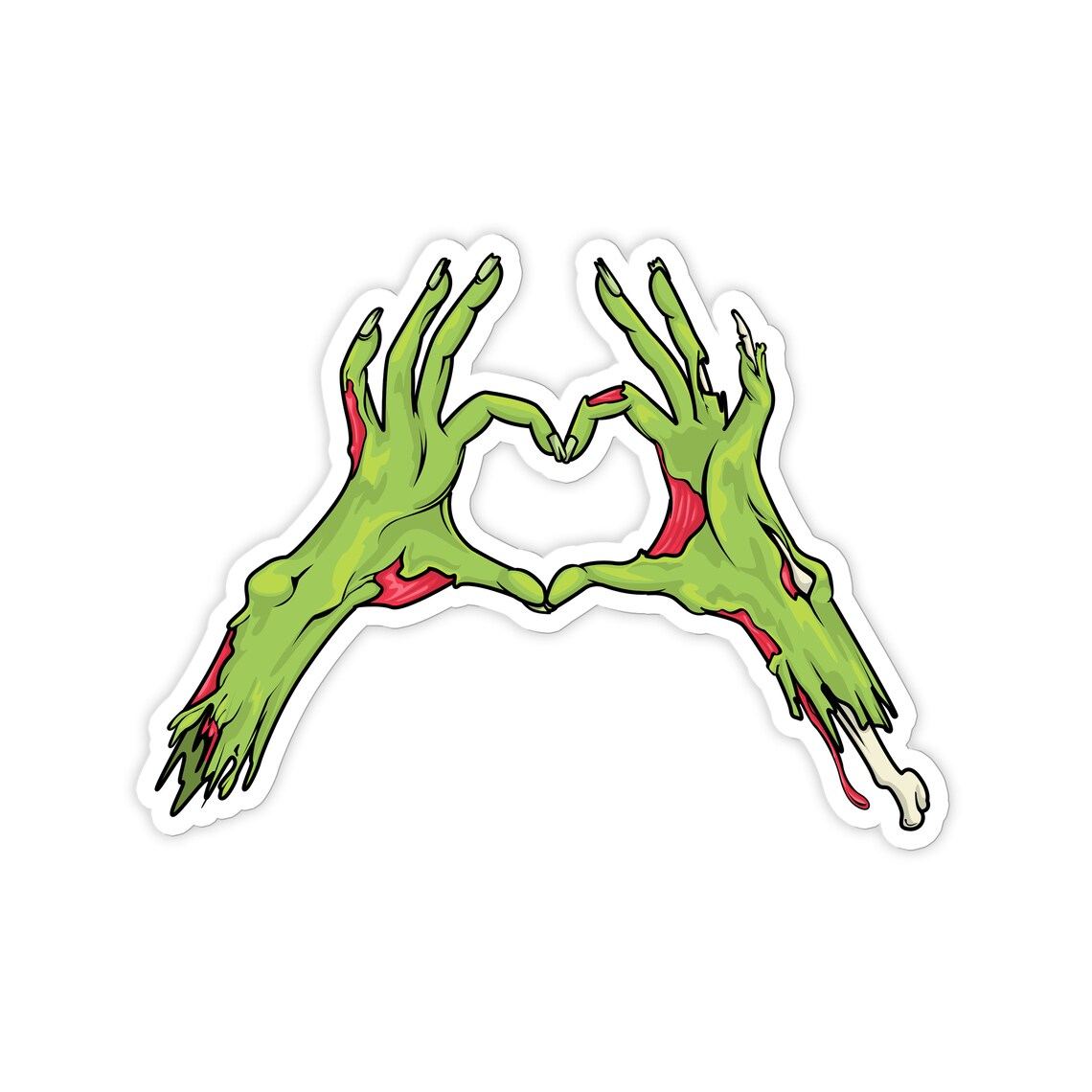 Zombie Heart Hands Sticker: Waterproof Laptop Decal (2.5") - Etsy