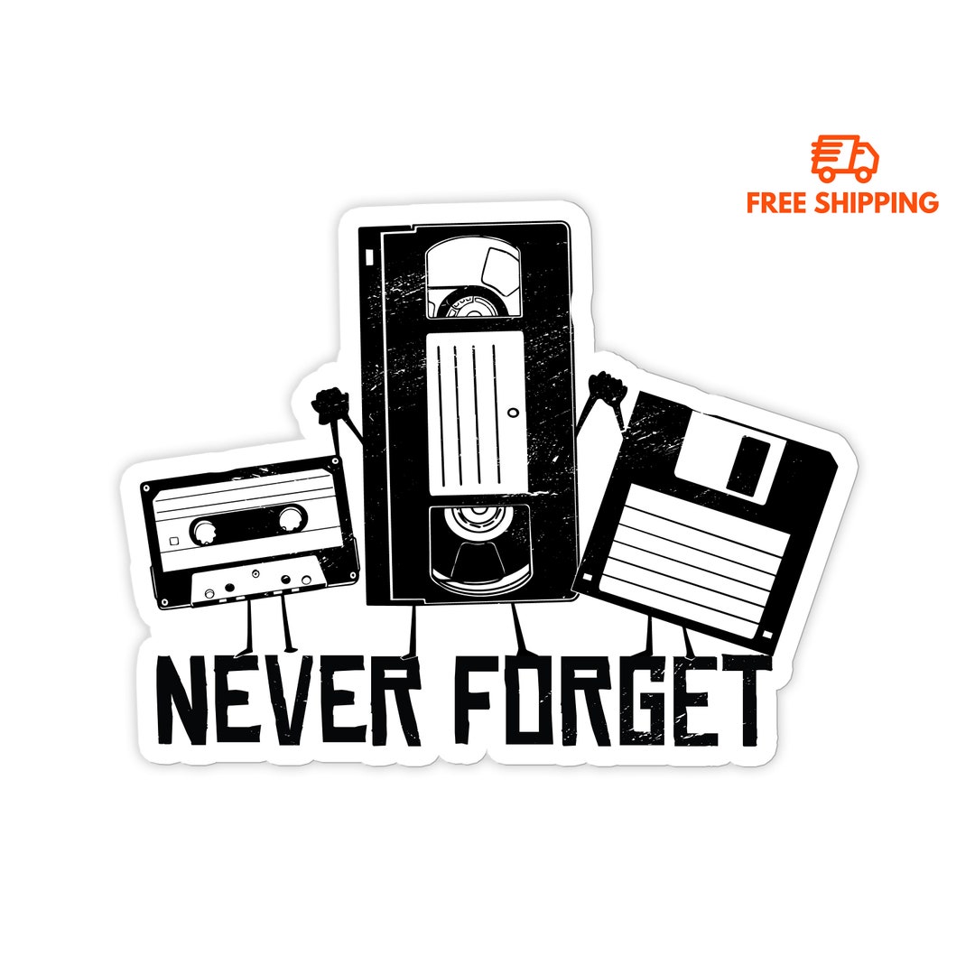 3" Vinyl Sticker, Never Forget VHS Sticker, Water Bottle Sticker ...