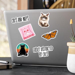 Meow Vinyl Sticker: Waterproof Laptop Decal (2.5" Wide) - Etsy