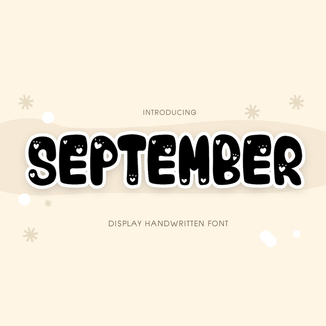 SEPTEMBER Fonts Groovy Font Cute Font Cricut Fonts - Etsy
