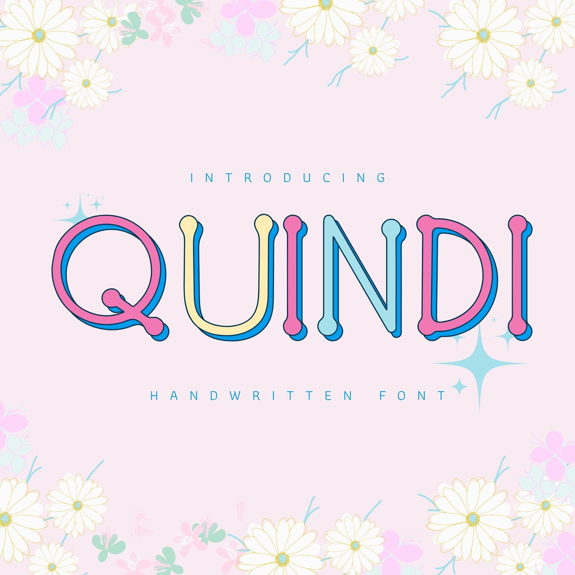 Quindi Font -handwritten Font , Planner , Groovy Font, Modern Font ...