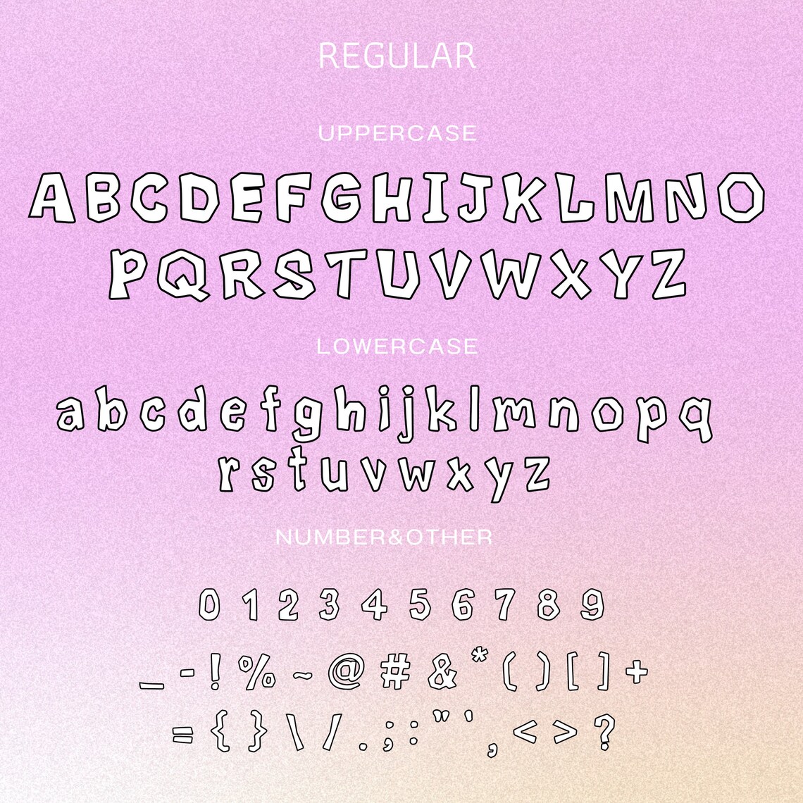 HOLLY FAMILY FONT groovy Font, Modern Font, Hippie Font, Cute Font ...