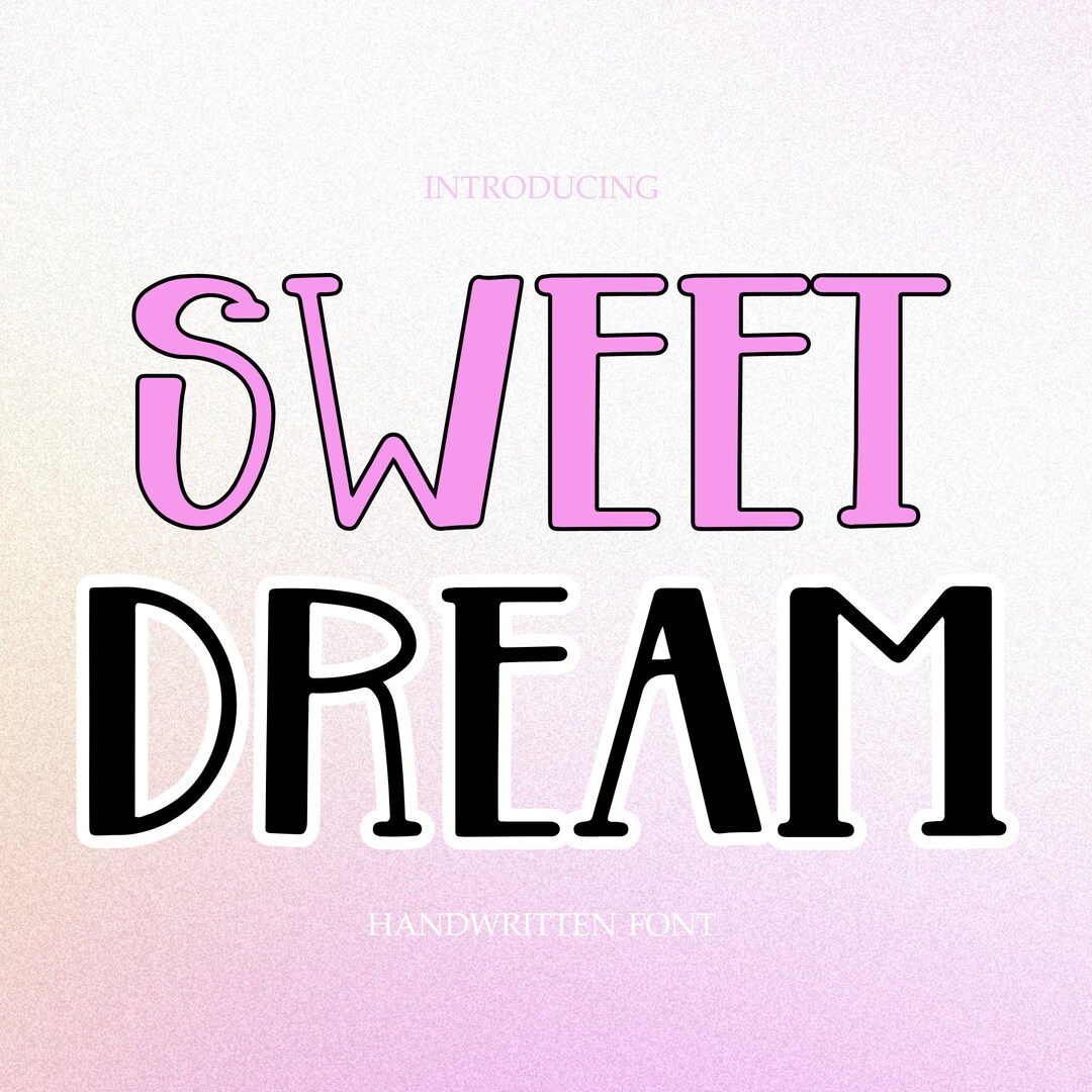 Sweet Dream Font -handwritten Font , Planner , Groovy Font, Modern Font ...