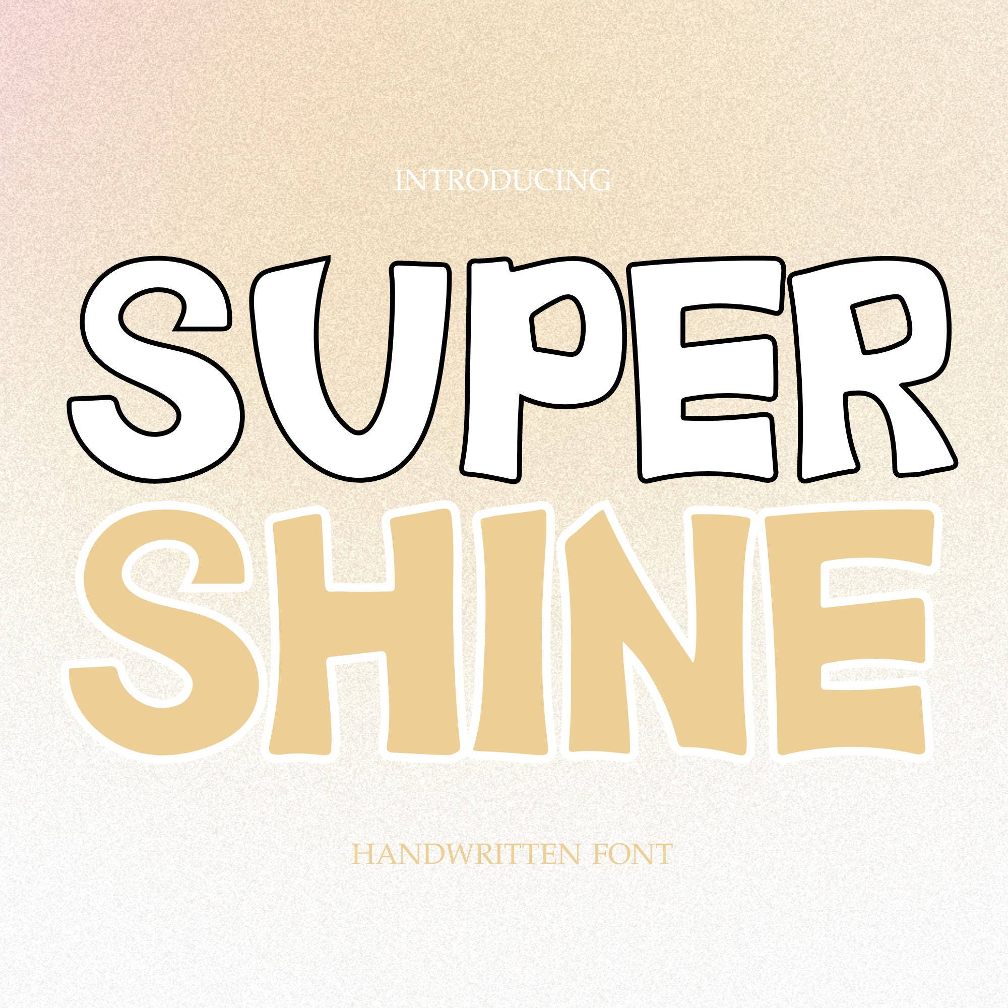 SUPER SHINE Font- Groovy Font, Modern Font, Hippie Font, 70s Font ...