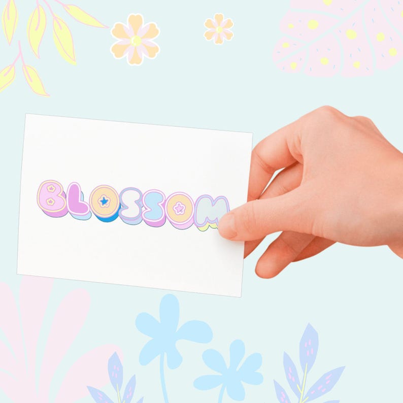 Blossom Retro - Groovy Font, Modern Font, Hippie Font, 70s Font, Cricut ...