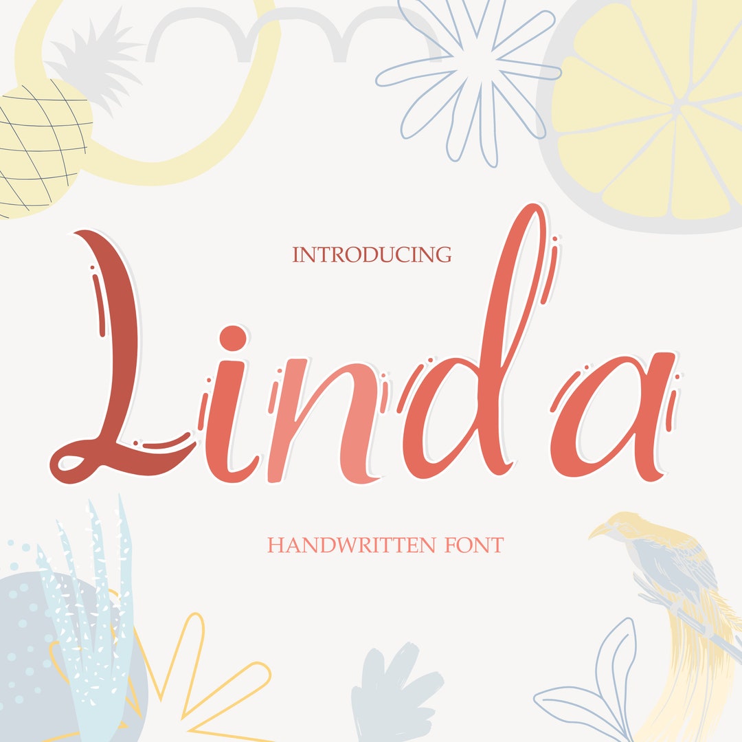 Linda Font Cute Font Handwritten Font Handwriting Font - Etsy Australia