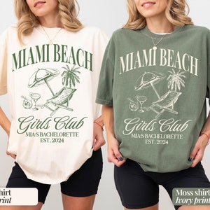 Miami Bachelorette Shirt Custom Location Bachelorette Party Shirt Beach ...