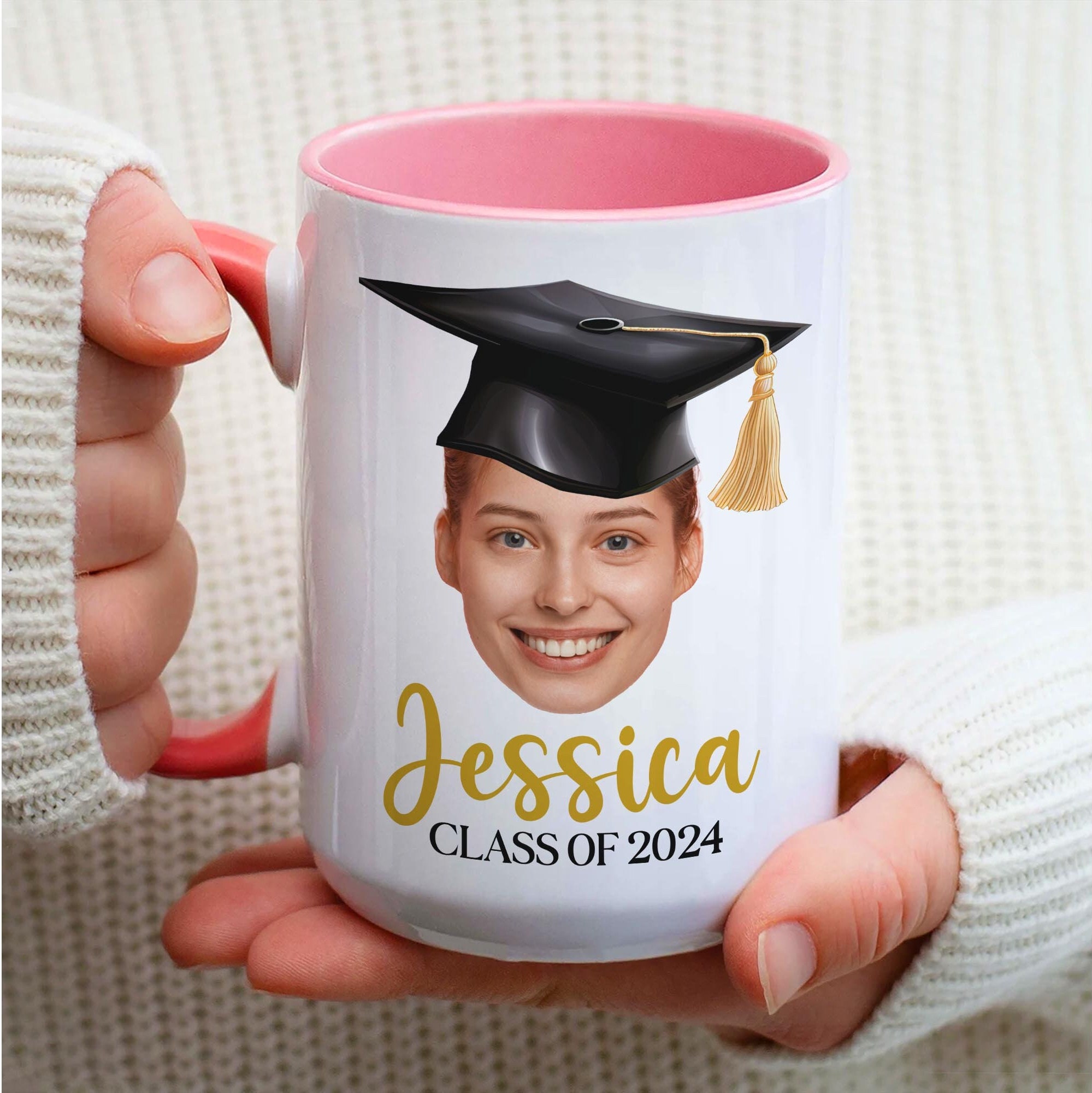 Custom Graduation Mug for Her, Class of 2024 Senior Graduation Gift ...