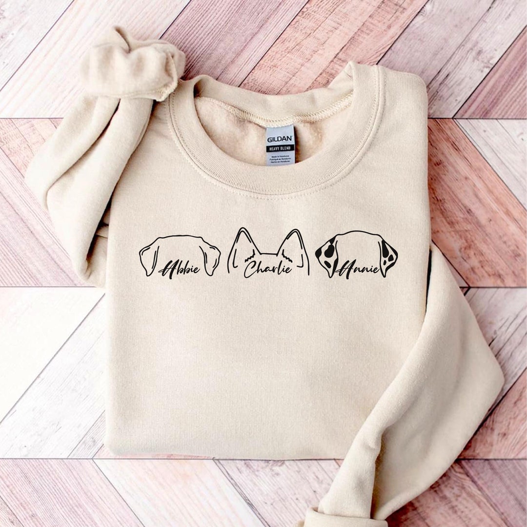 Custom Dog Face Sweatshirt Custom Dog Face Custom Dog Ears - Etsy
