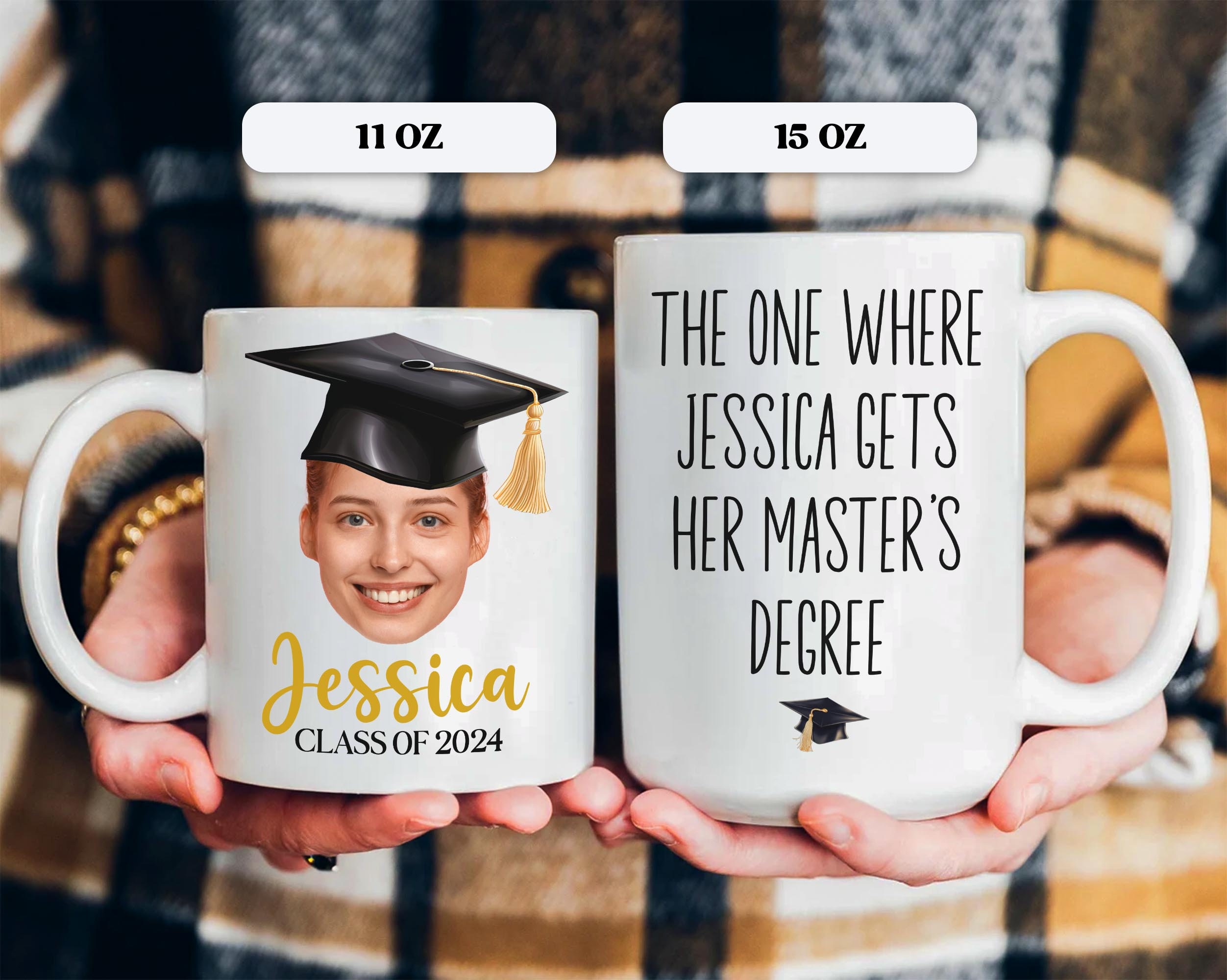 Custom Graduation Mug for Her, Class of 2024 Senior Graduation Gift ...