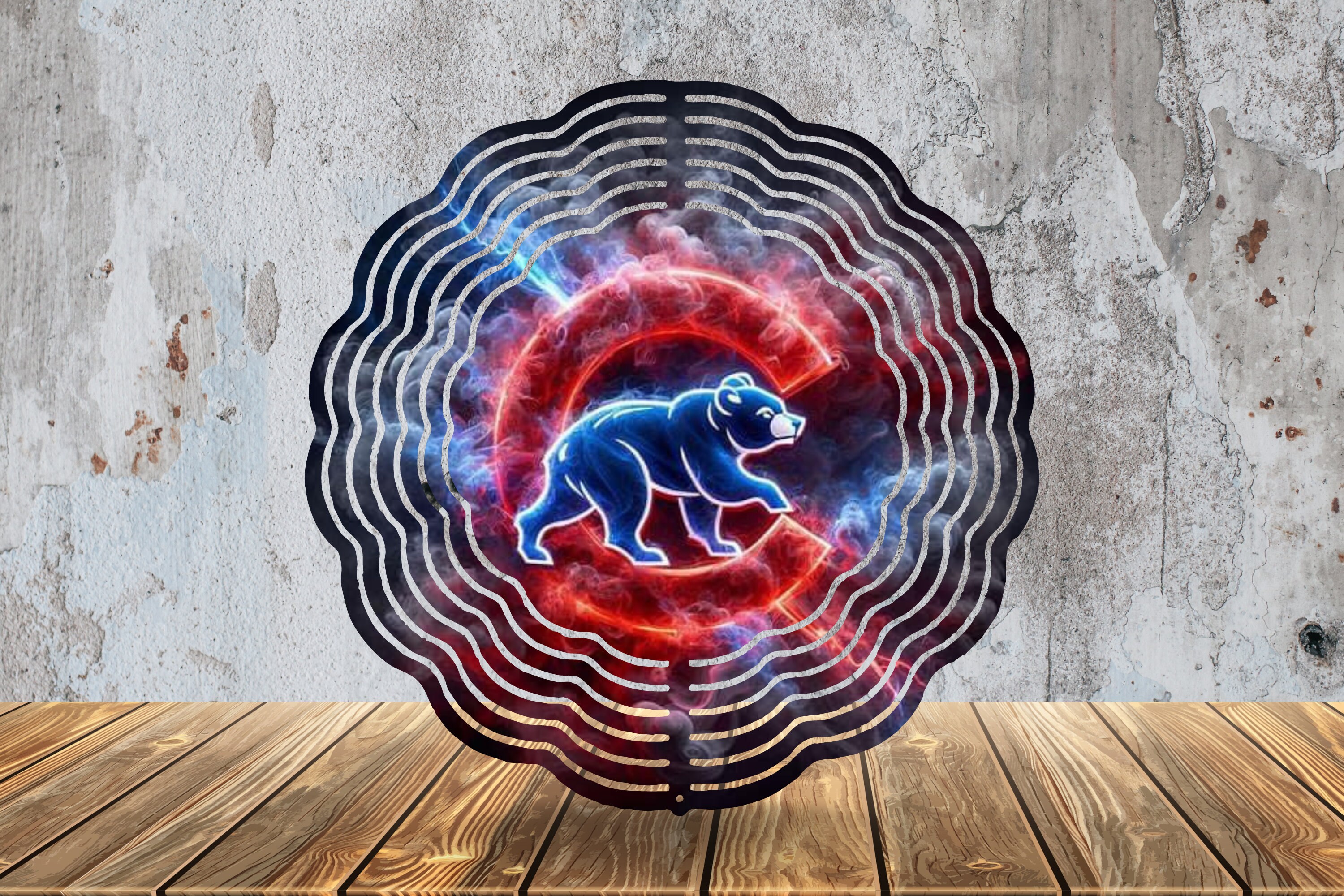 Cubs Wind Spinner, Garden Wind Spinner, Chicago Yard Decor, Metal Art ...