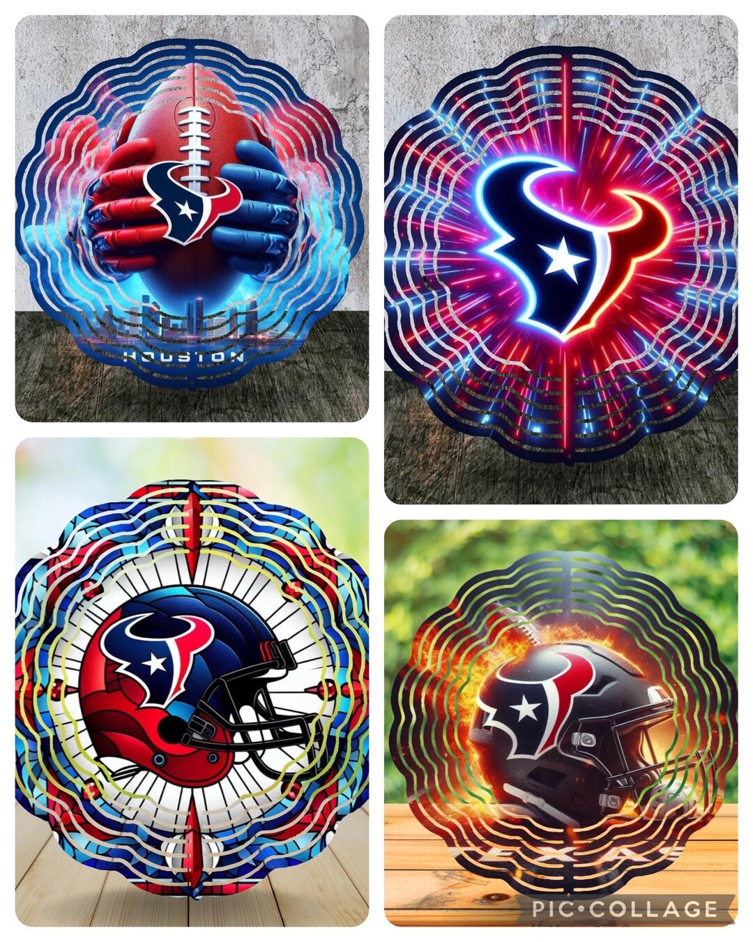 Texans Wind Spinner, Garden Wind Spinner, Houston Yard Decor, Metal Art ...