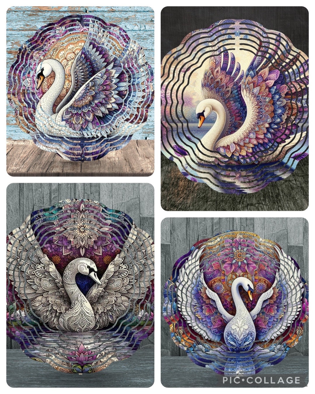 Swan Wind Spinner, Garden Wind Spinner, Yard Decor, Metal Art Decor ...