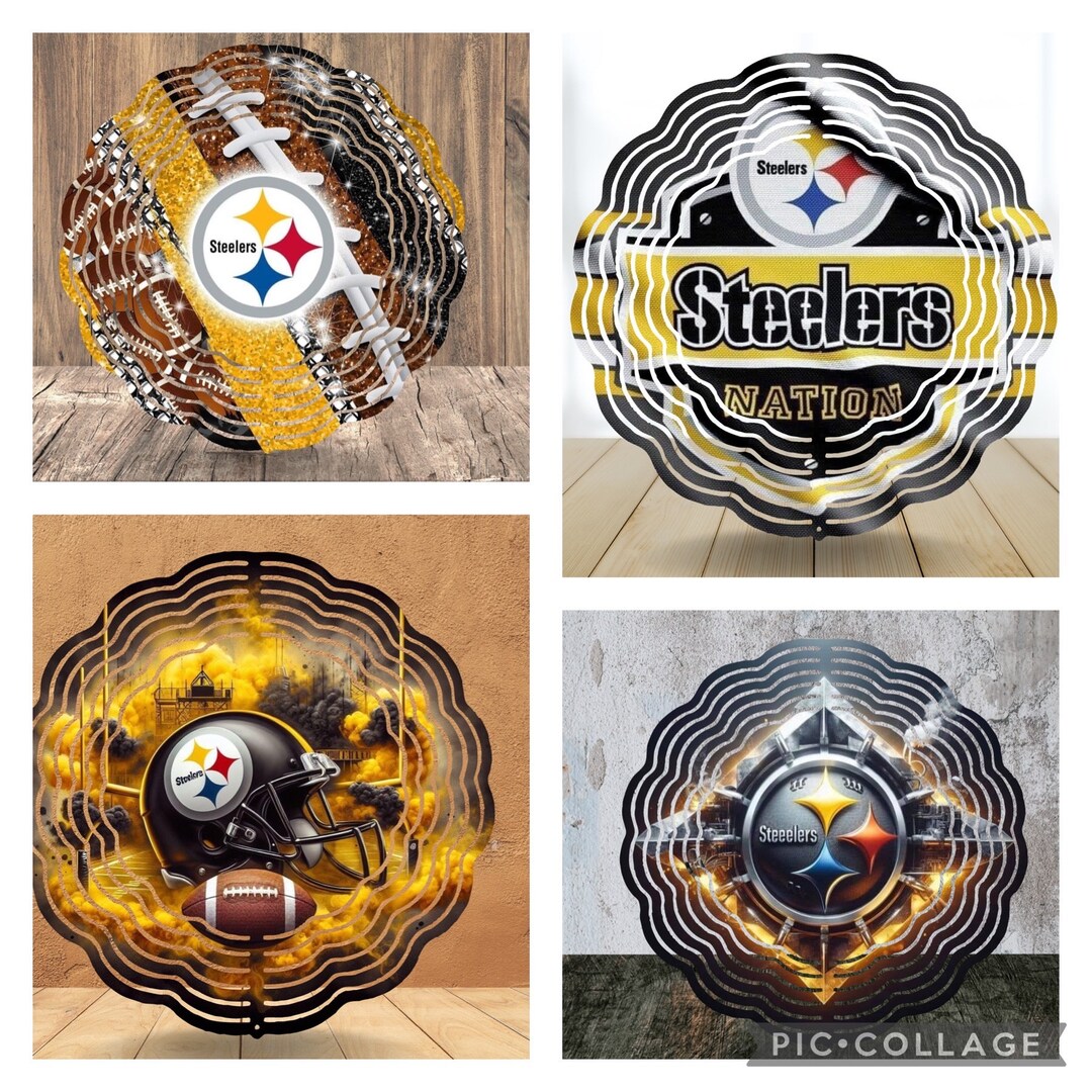 Steelers Wind Spinner, Garden Wind Spinner, Pittsburgh Yard Decor ...