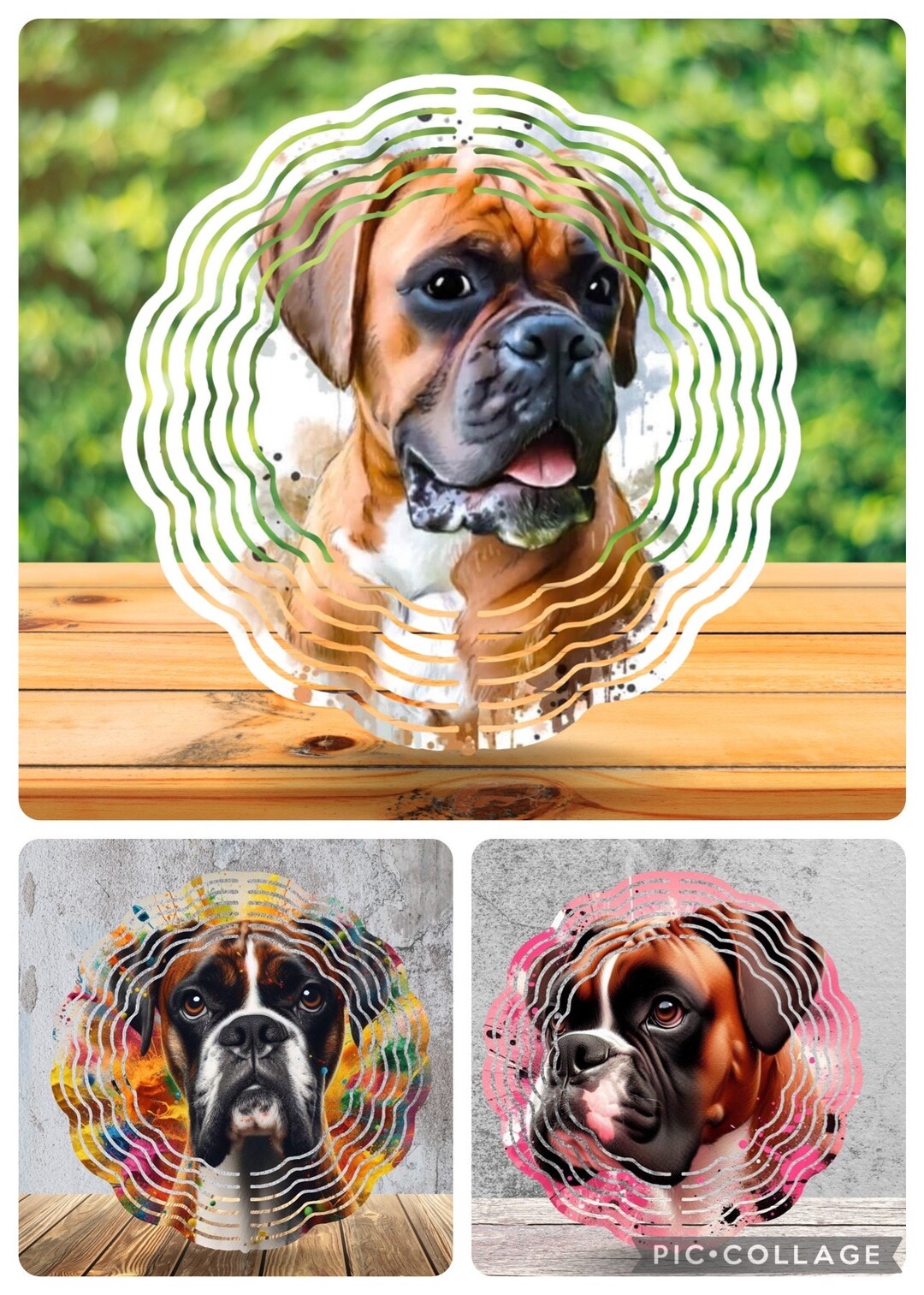 Boxer Wind Spinner, Garden Wind Spinner, Dog Yard Decor, Metal Art ...