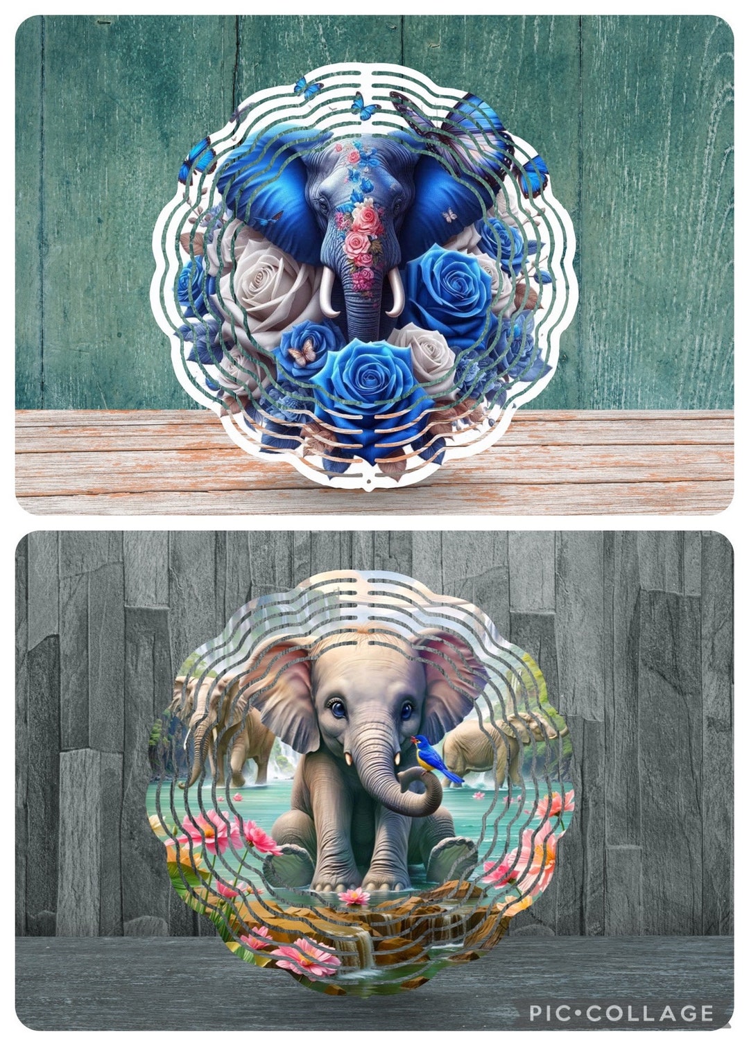 Elephant Wind Spinner, Garden Wind Spinner, Yard Decor, Metal Art Decor ...