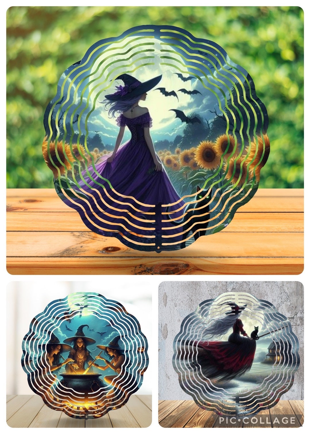 Witches Wind Spinner, Garden Wind Spinner, Yard Decor, Metal Art Decor ...