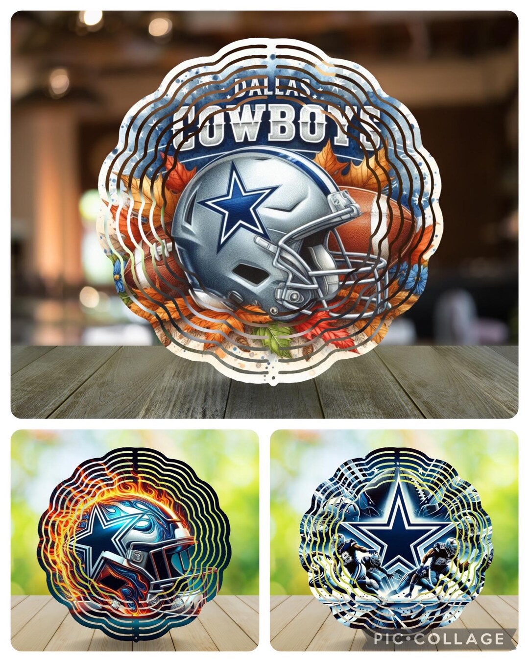 Cowboys Wind Spinner, Garden Wind Spinner, Dallas Yard Decor, Metal Art ...