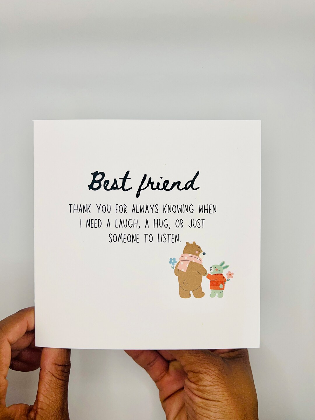 Thank You Card, Best Friends Card, Friend Card, Happiness Card - Etsy