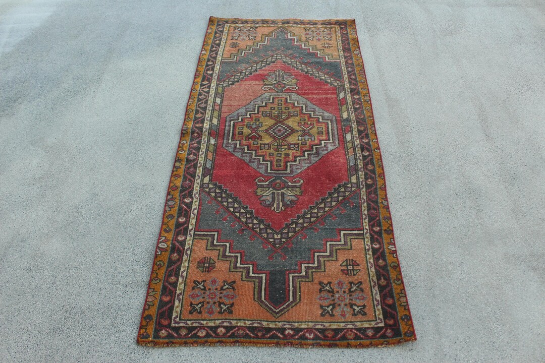 Vintage Rug, 3x6 Small Rug, Turkish Rug, Antique Anatolian Rug, Rugs ...