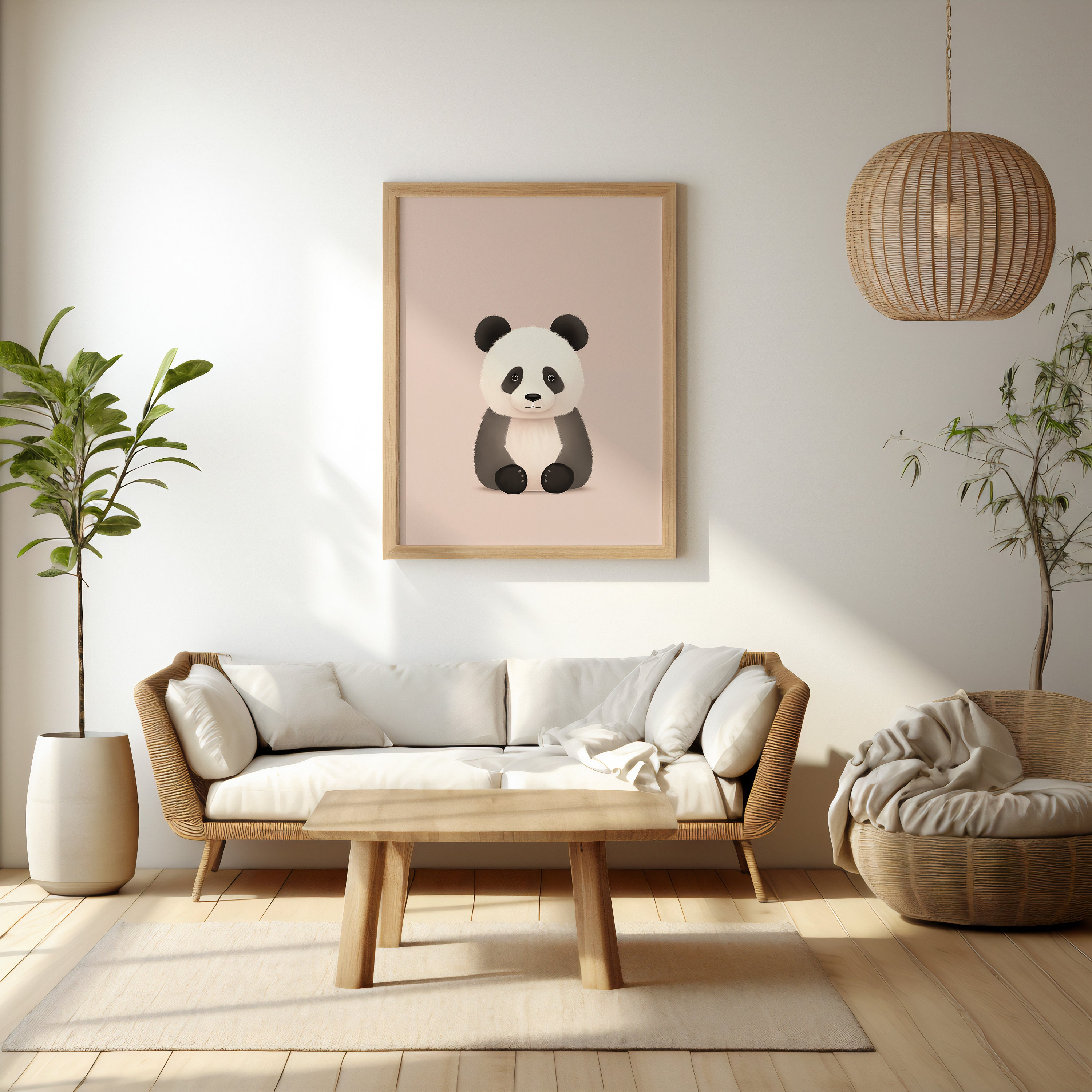 Cute Panda Poster, Panda Gift, Panda Printed Poster, Panda, AI Panda ...