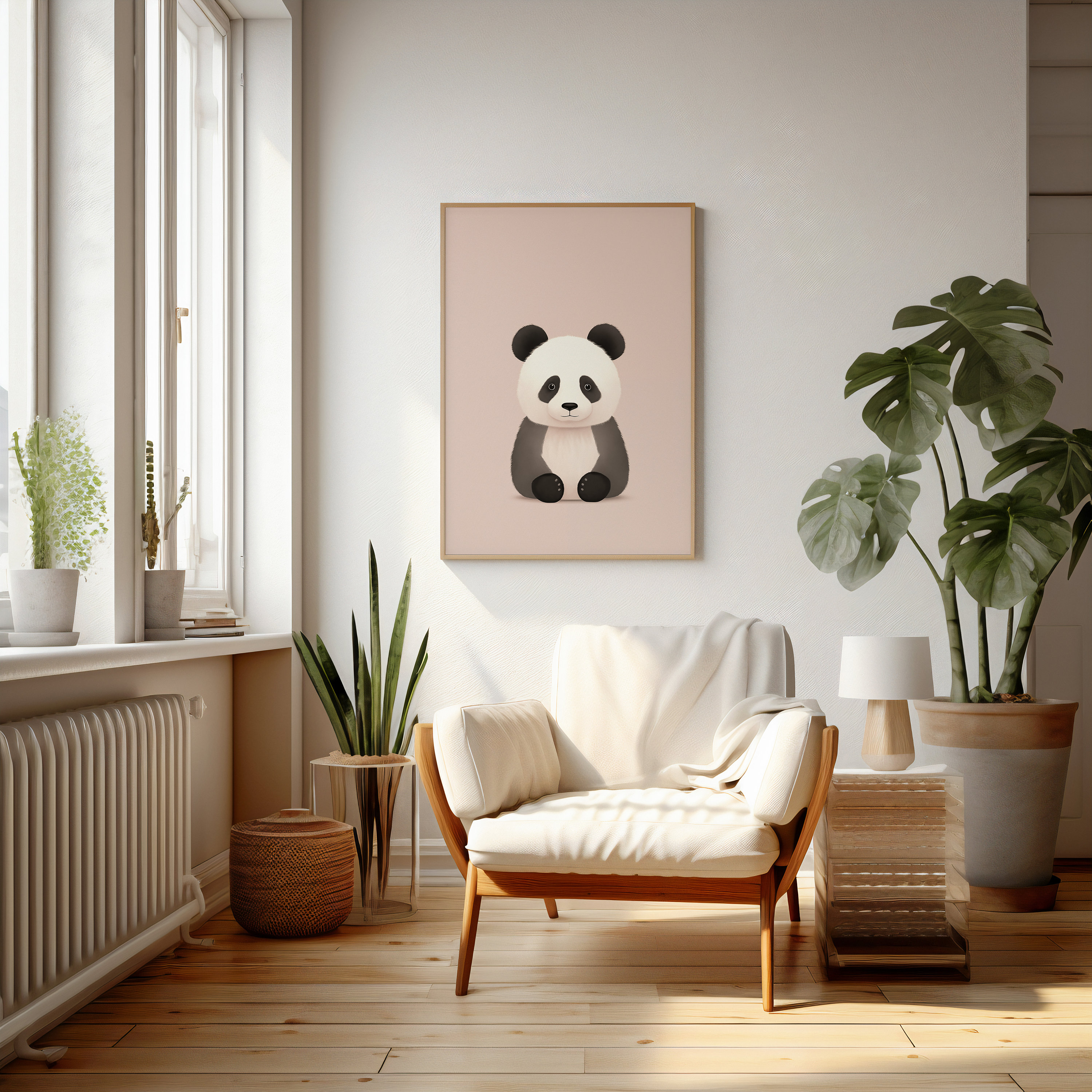 Cute Panda Poster, Panda Gift, Panda Printed Poster, Panda, AI Panda ...