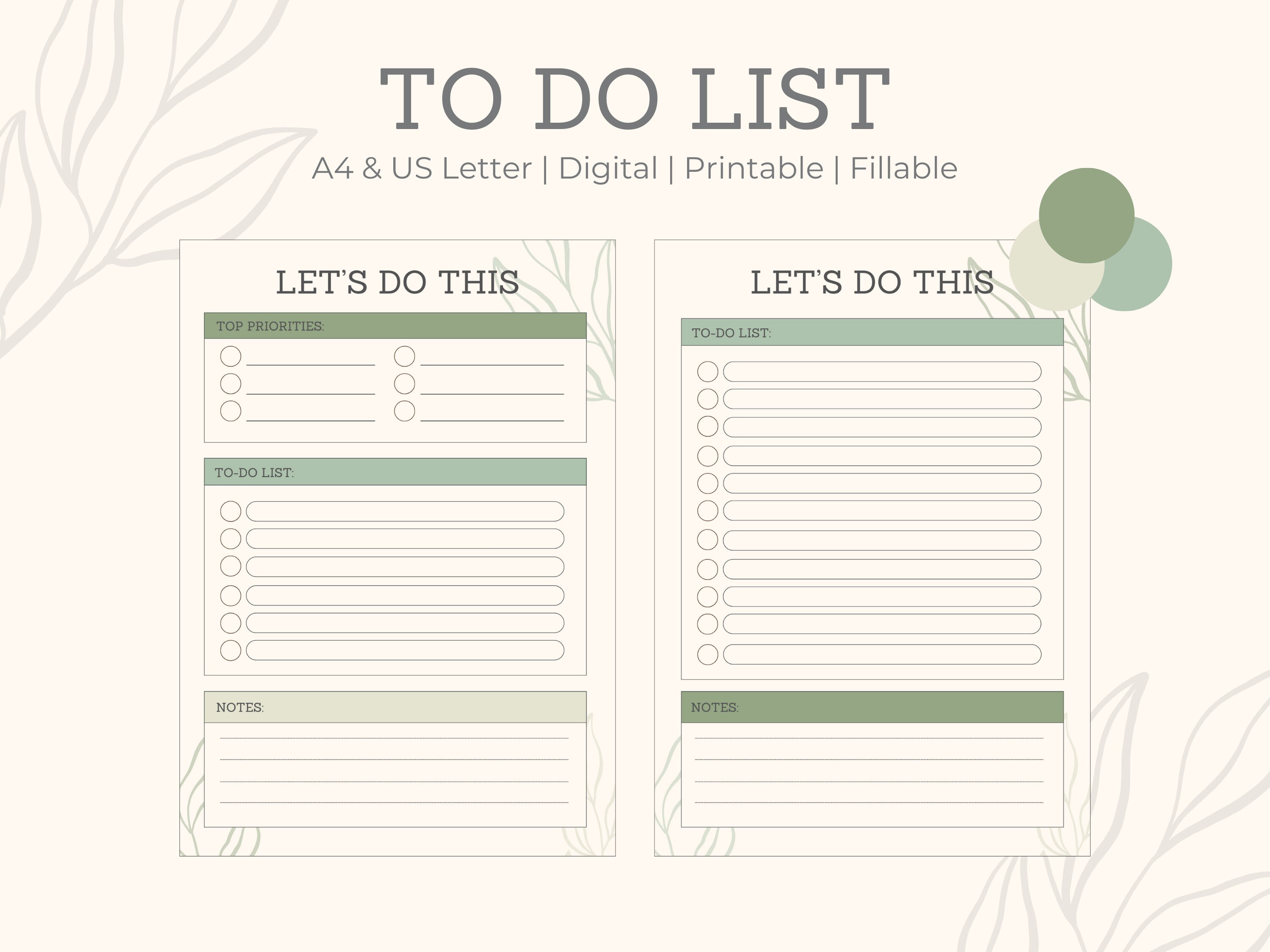 Digital or Printable Do List Template, Pastel to Do List, Undated to Do ...